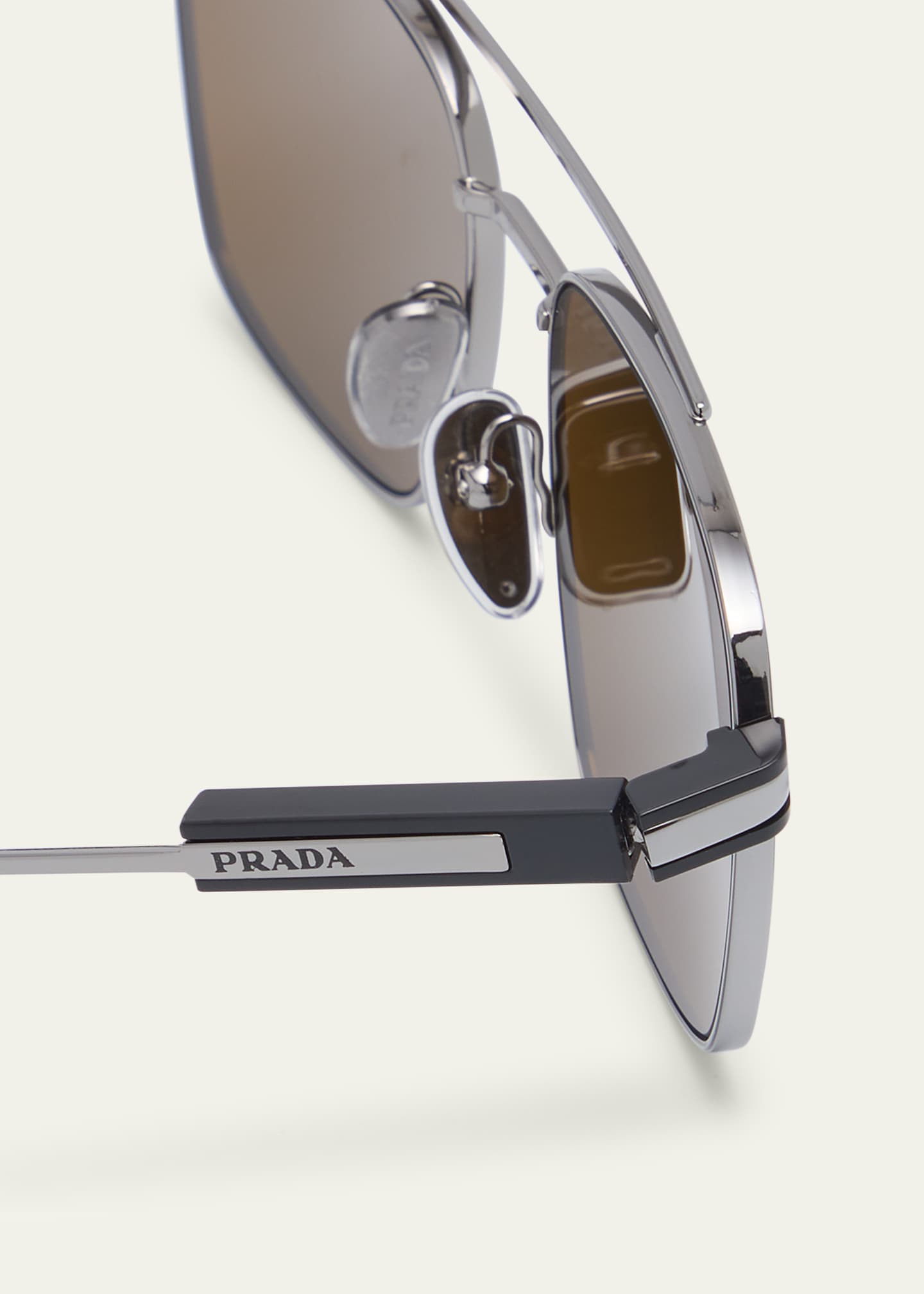 Prada Men's Double-Bridge Square Polarized Sunglasses - Bergdorf Goodman