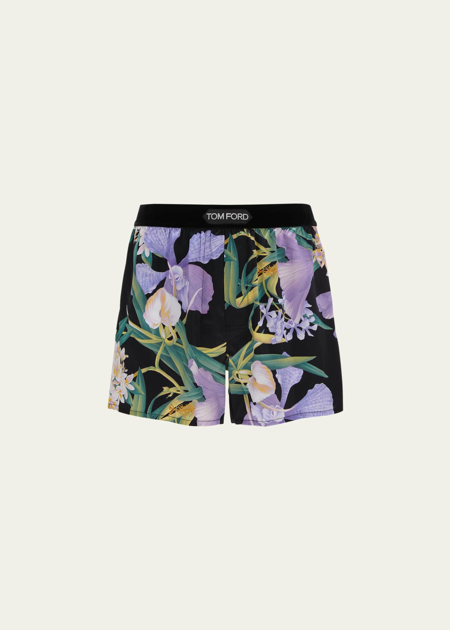 TOM FORD Men's Floral-Print Silk Boxers - Bergdorf Goodman