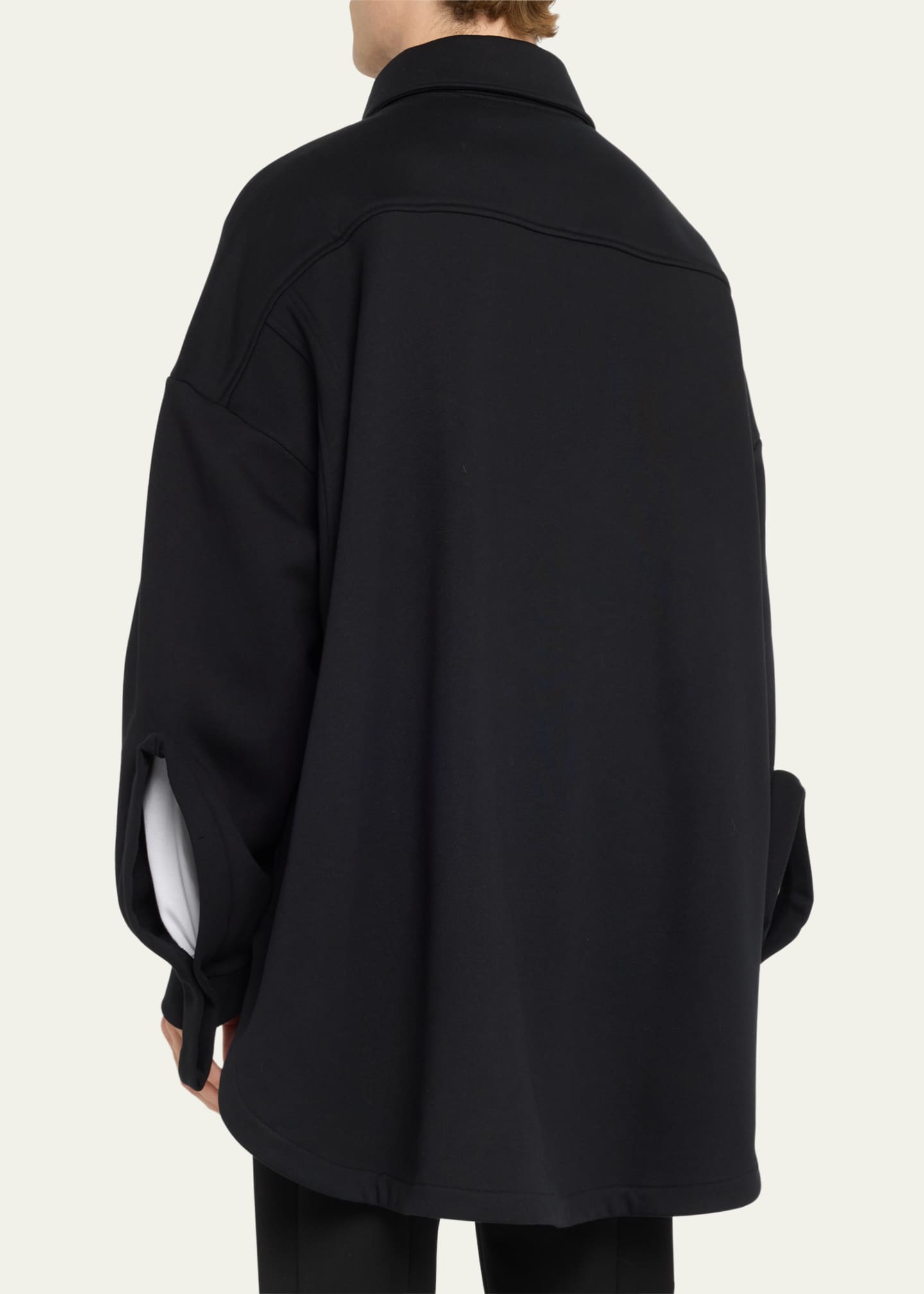 RANDOM IDENTITIES Men's Button-Front Sweatshirt Overshirt - Bergdorf ...