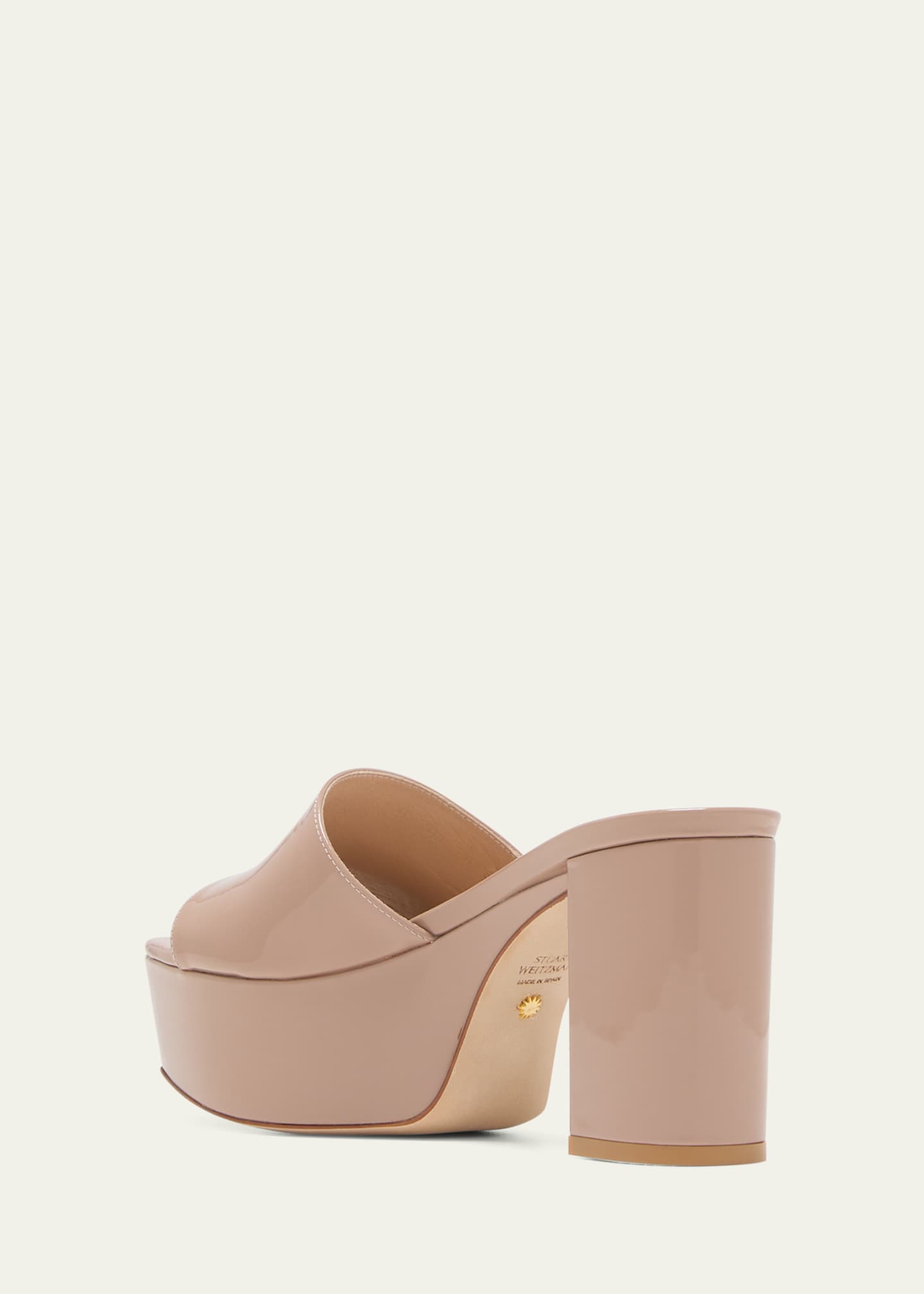 Stuart Weitzman Square High Patent Platform Sandals - Bergdorf Goodman