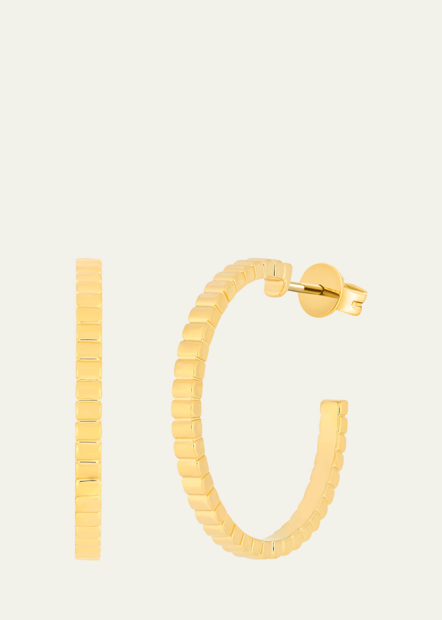 EF Collection 14k Gold Fluted Hoop Earrings - Bergdorf Goodman