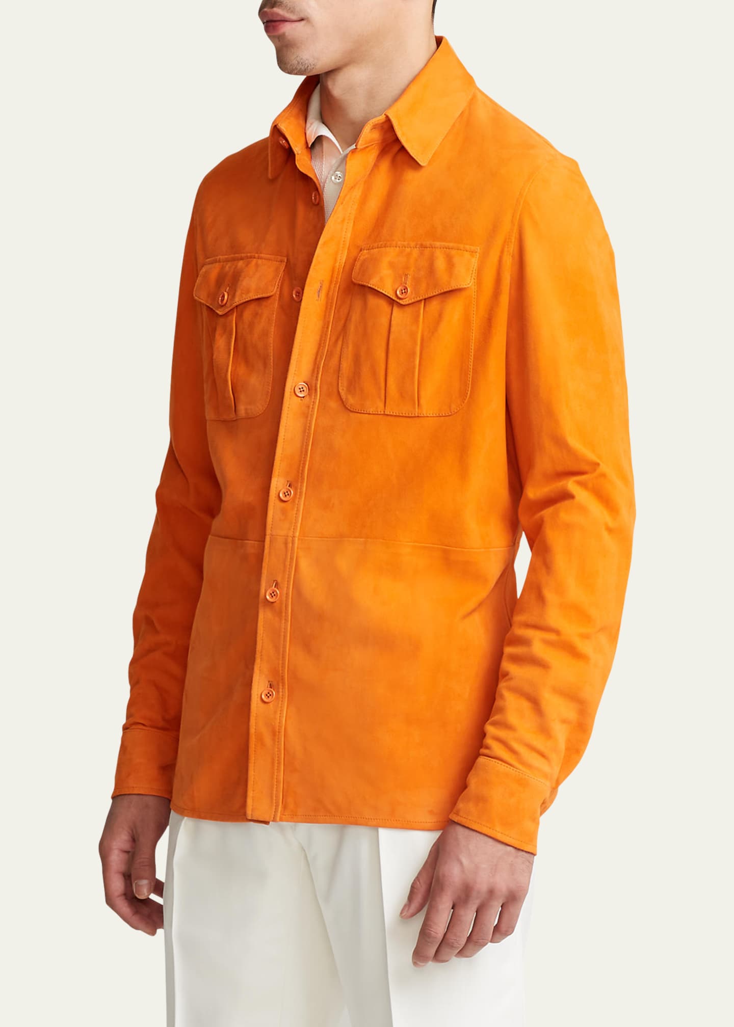 Ralph Lauren Purple Label Men's Barron Suede Jacket - Bergdorf Goodman