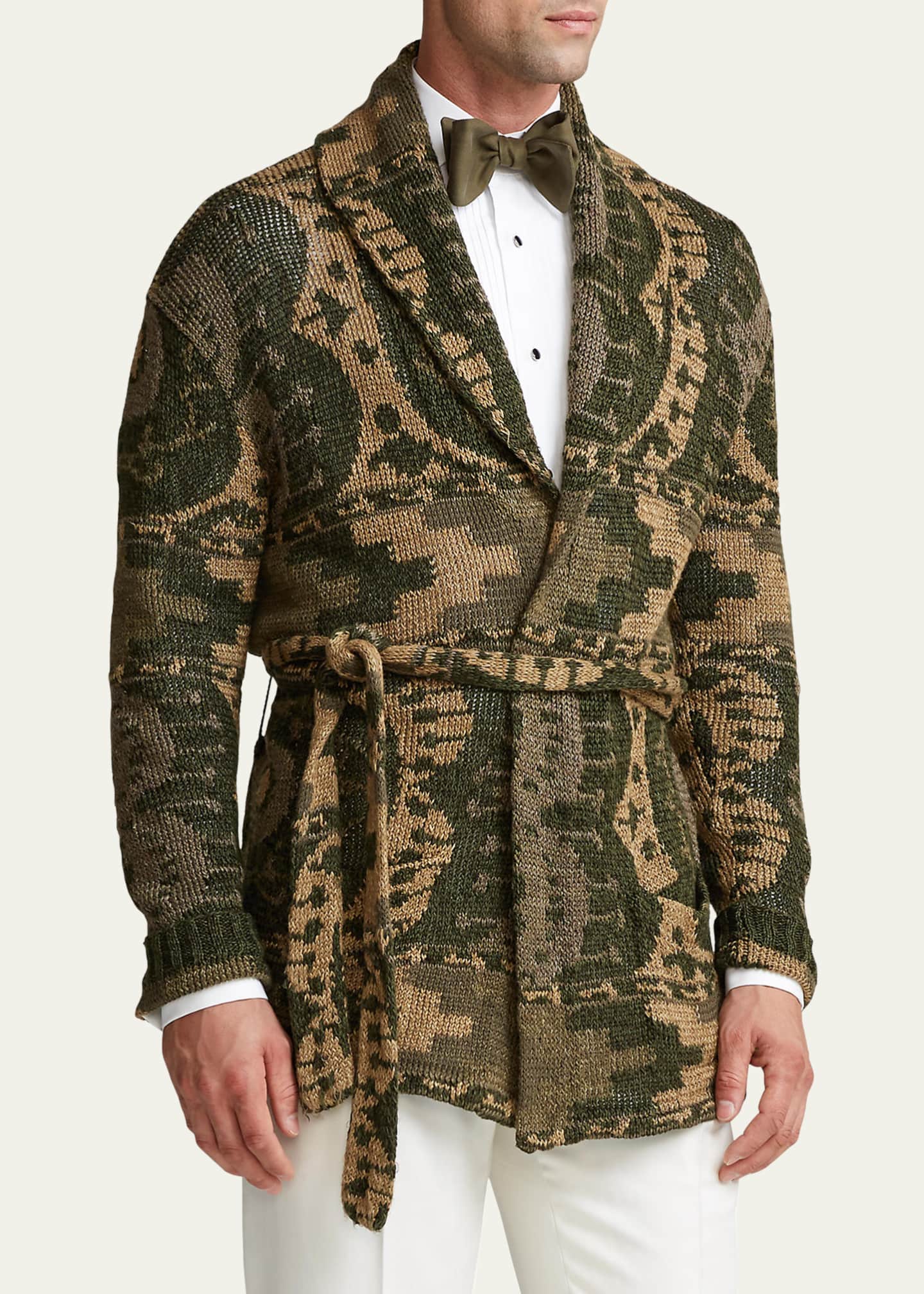 Ralph Lauren Purple Label Men's Knit Belted Cardigan Sweater - Bergdorf Goodman