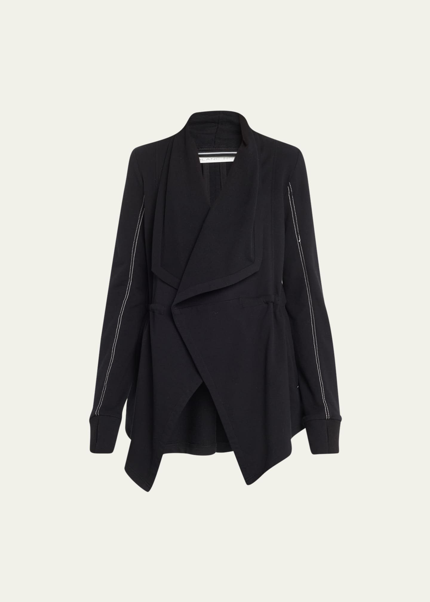Blanc Noir Yolo Drape-Front Jacket - Bergdorf Goodman