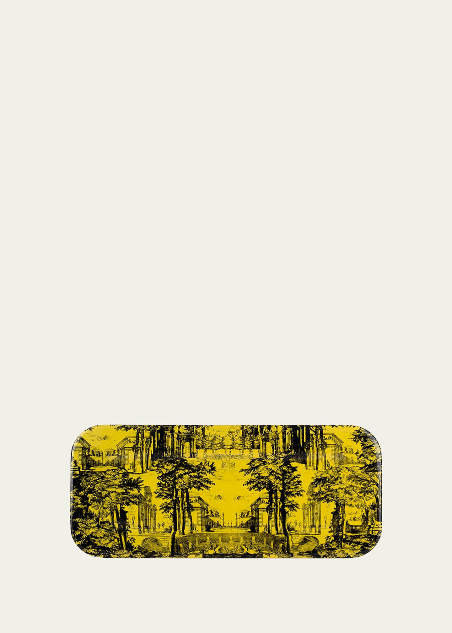 Fornasetti Tray 25X60cm - Giardino Settecentesco Black Yellow ...