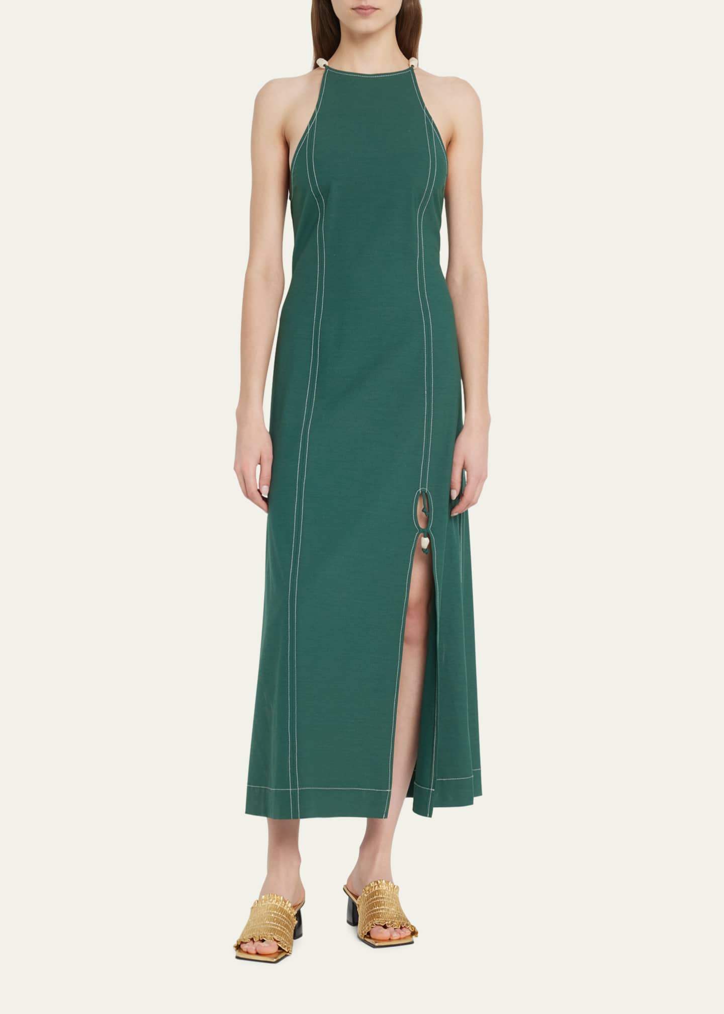 Ganni Drapey Knit Maxi Dress - Bergdorf Goodman