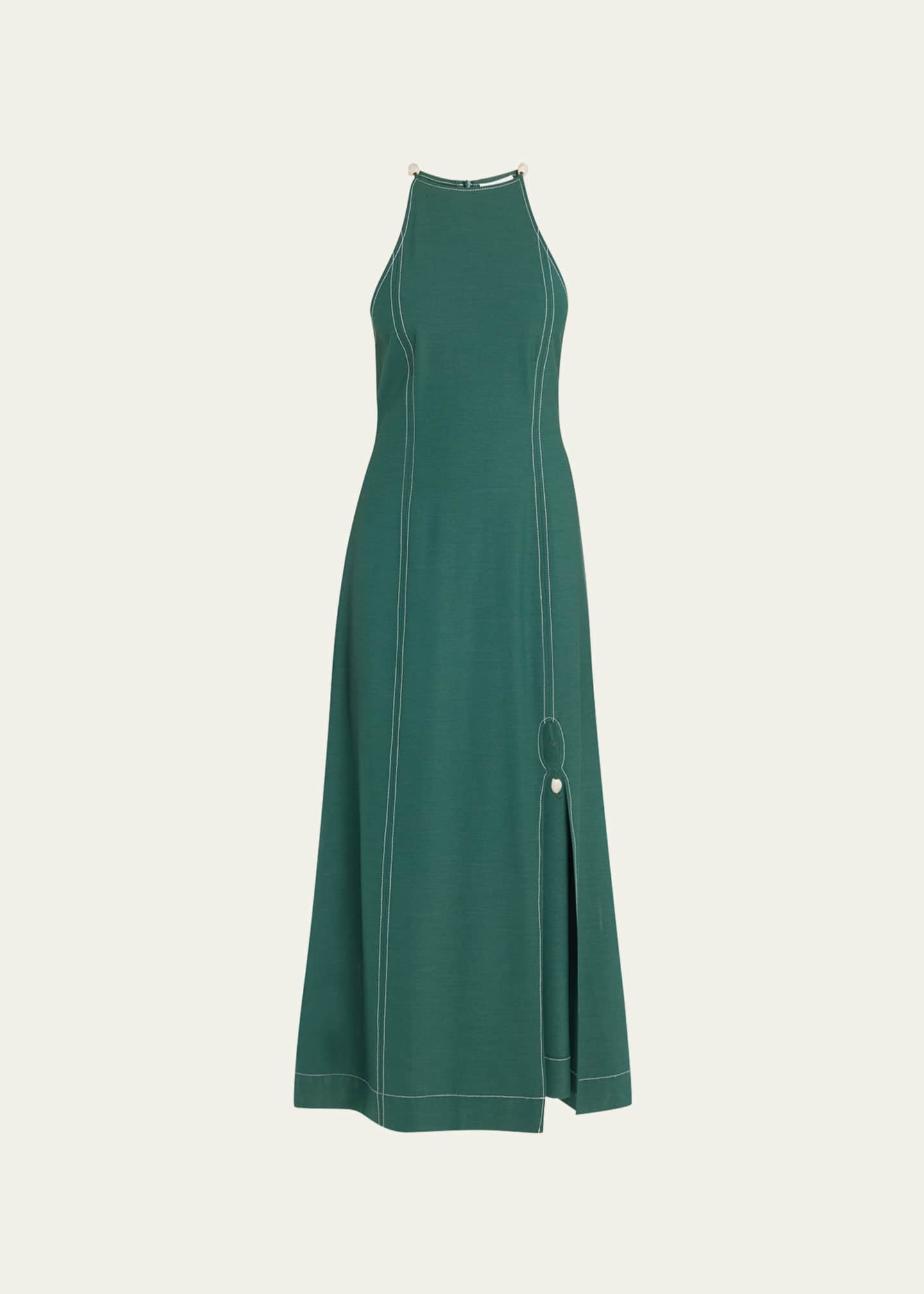 Ganni Drapey Knit Maxi Dress - Bergdorf Goodman