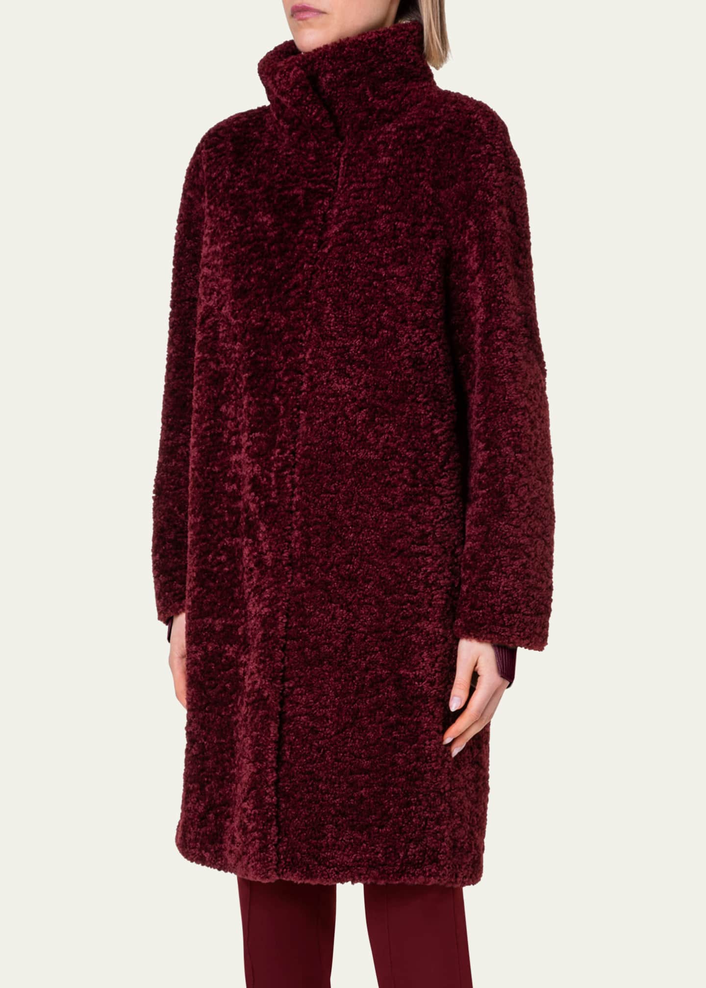 Akris punto Dyed Faux Shearling Top Coat - Bergdorf Goodman