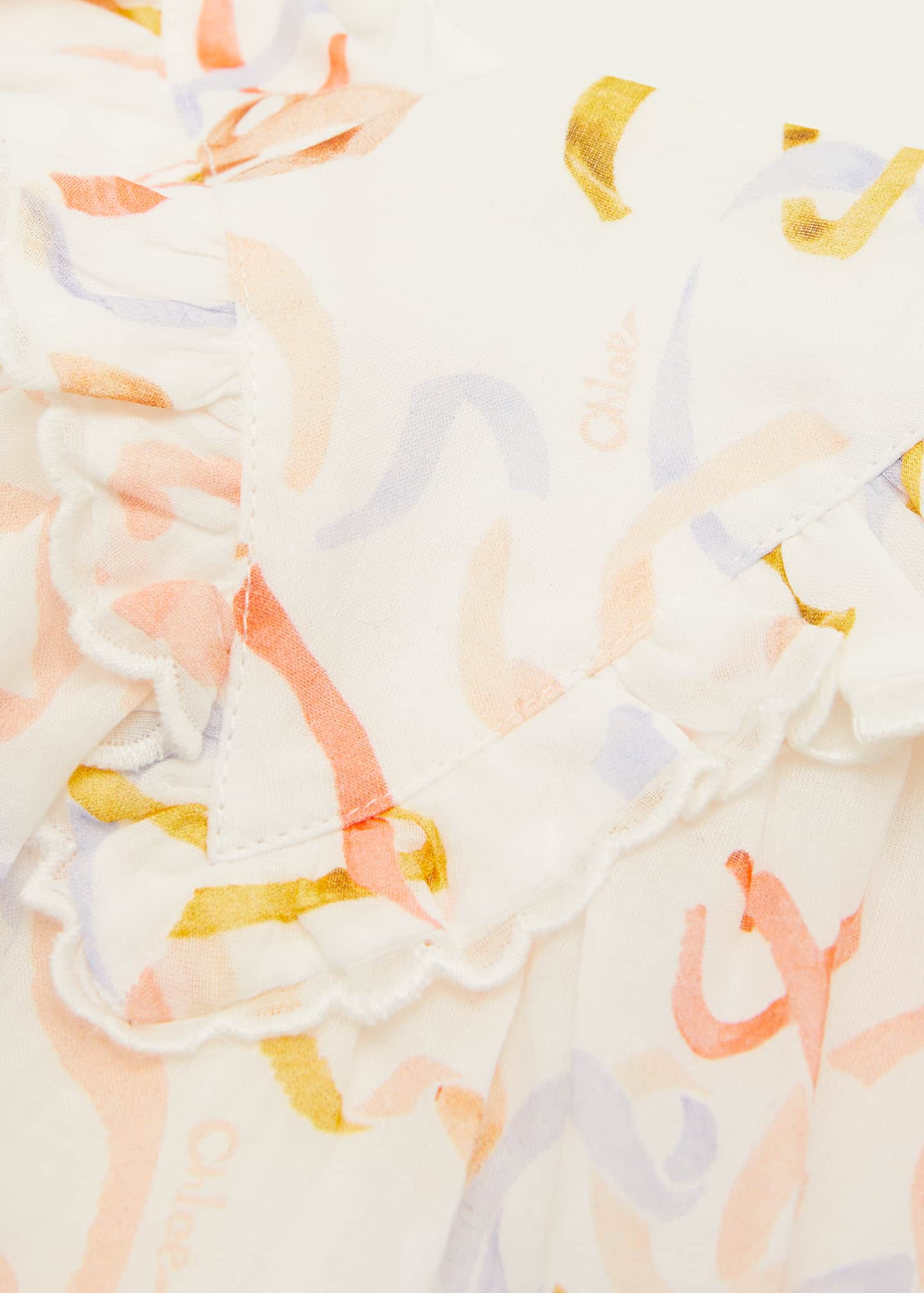 Chloe Girl's Multicolor Ribbons-Print Dress & Toy Two-Piece Set, Size ...