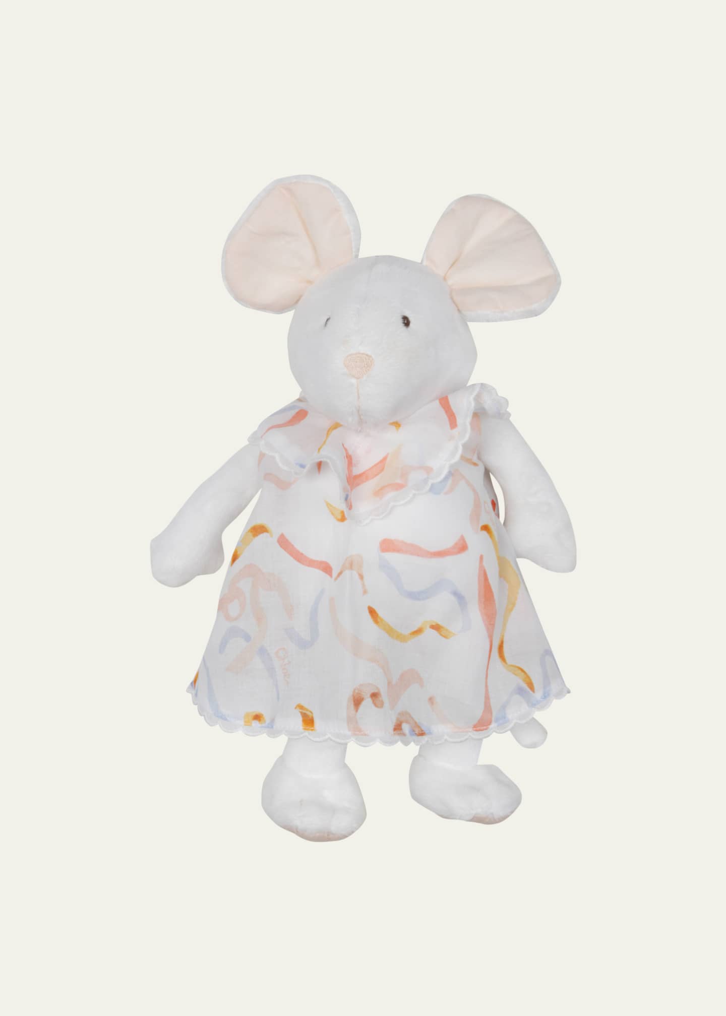 Chloe Girl's Multicolor Ribbons-Print Dress & Toy Two-Piece Set, Size ...