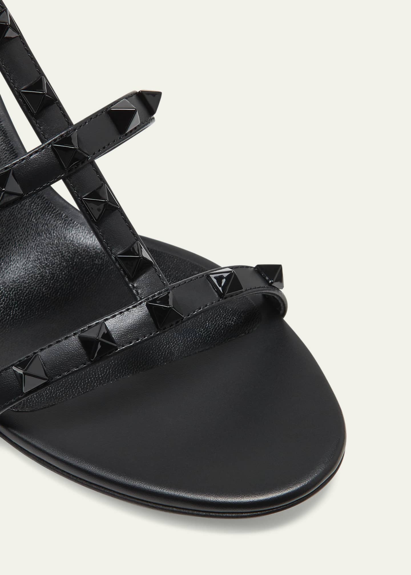 Valentino Garavani Rockstud Caged Block-Heel Sandals - Bergdorf Goodman