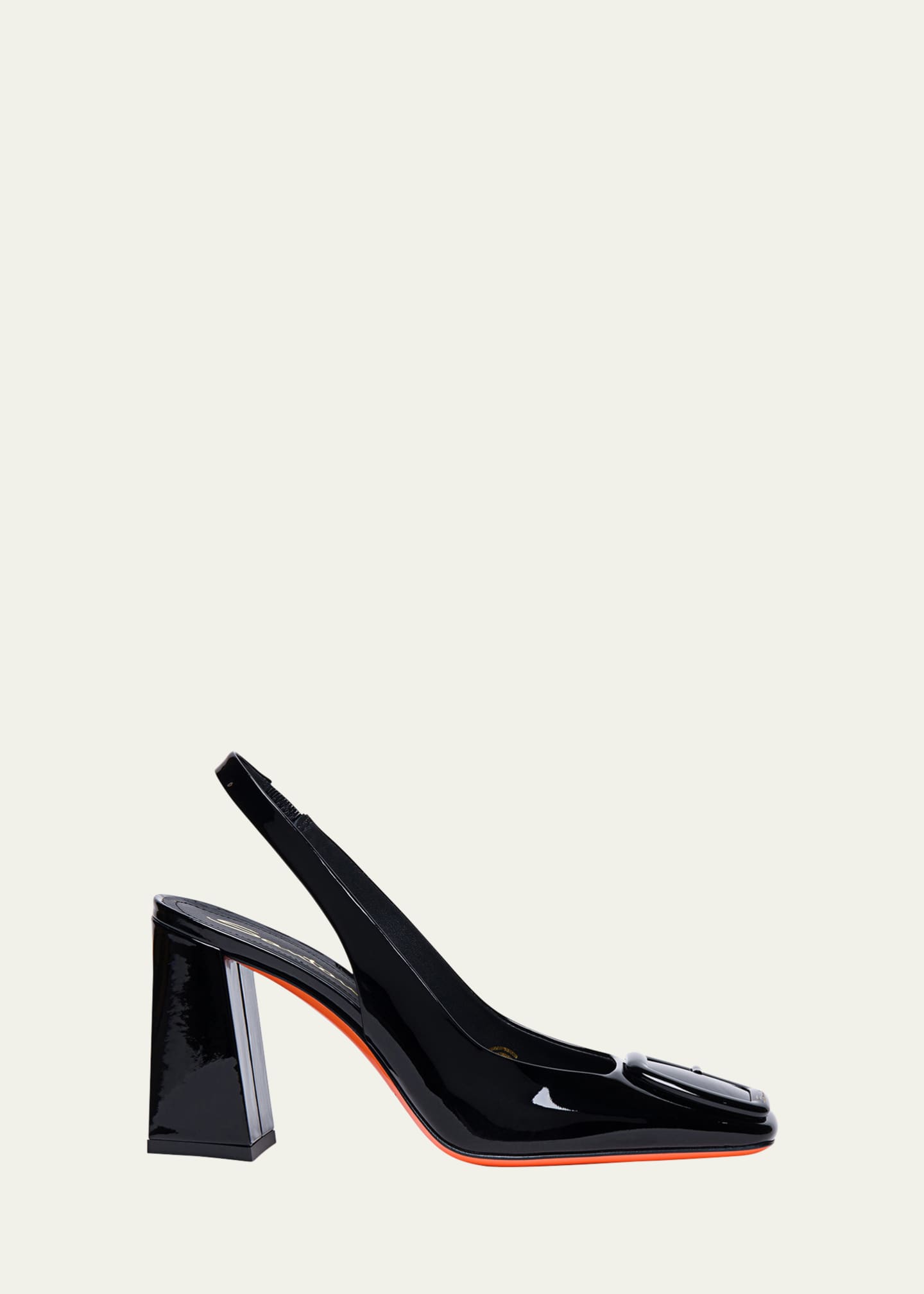 Santoni Peaches Patent Buckle Slingback Pumps - Bergdorf Goodman