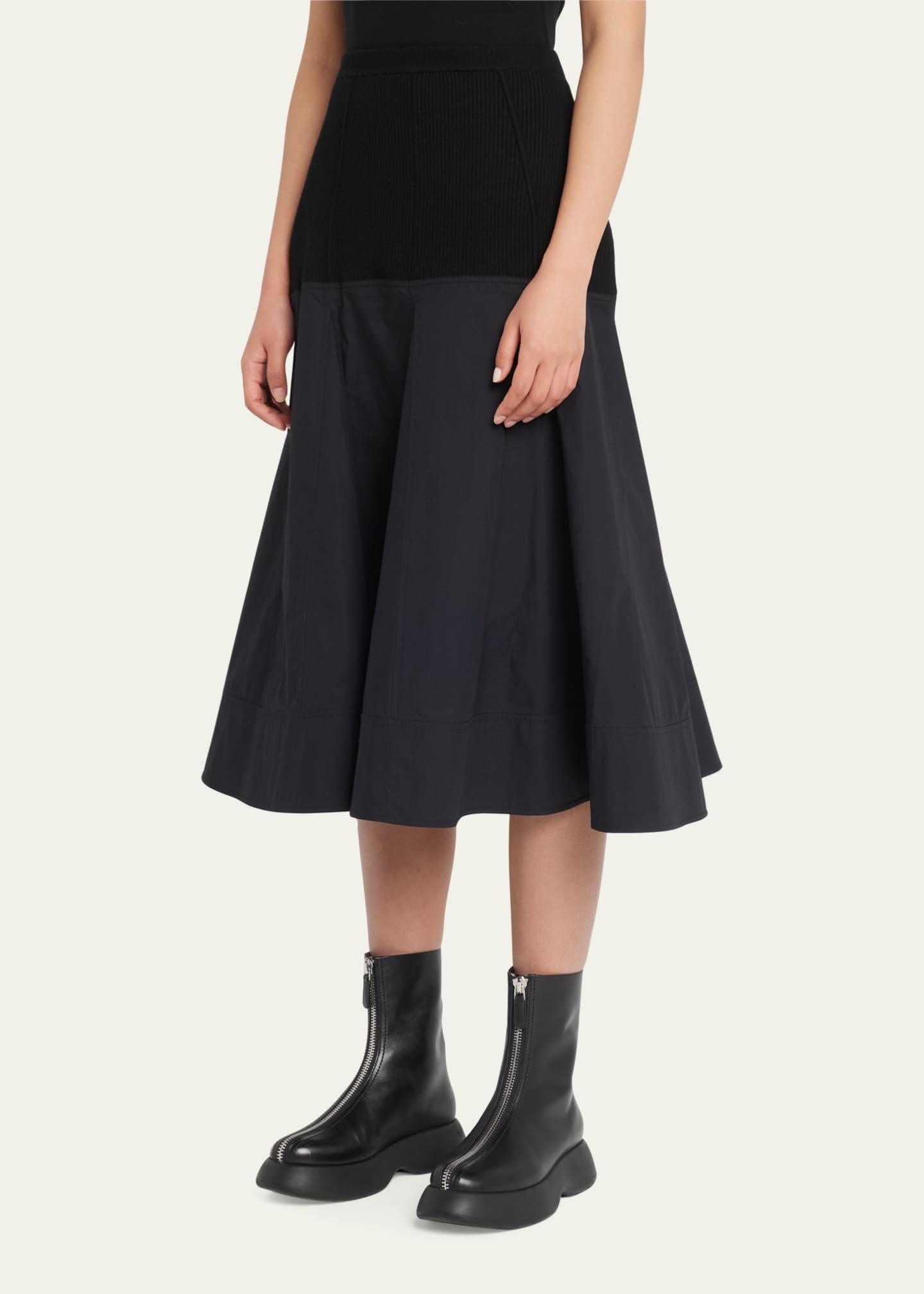 3.1 Phillip Lim Combo A-Line Midi Skirt - Bergdorf Goodman