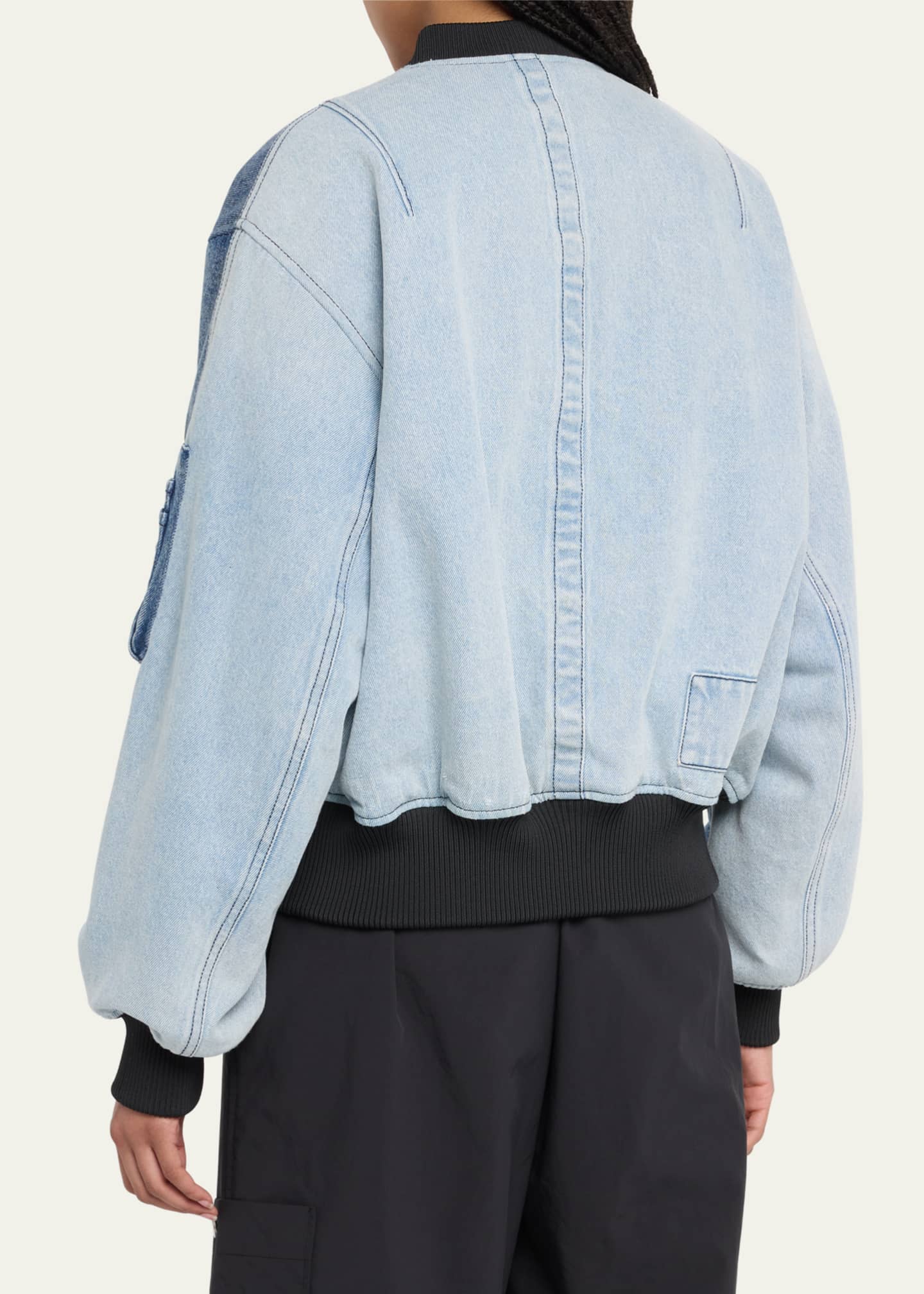 3.1 Phillip Lim Multi-Tone Denim Reversible Bomber Jacket - Bergdorf ...
