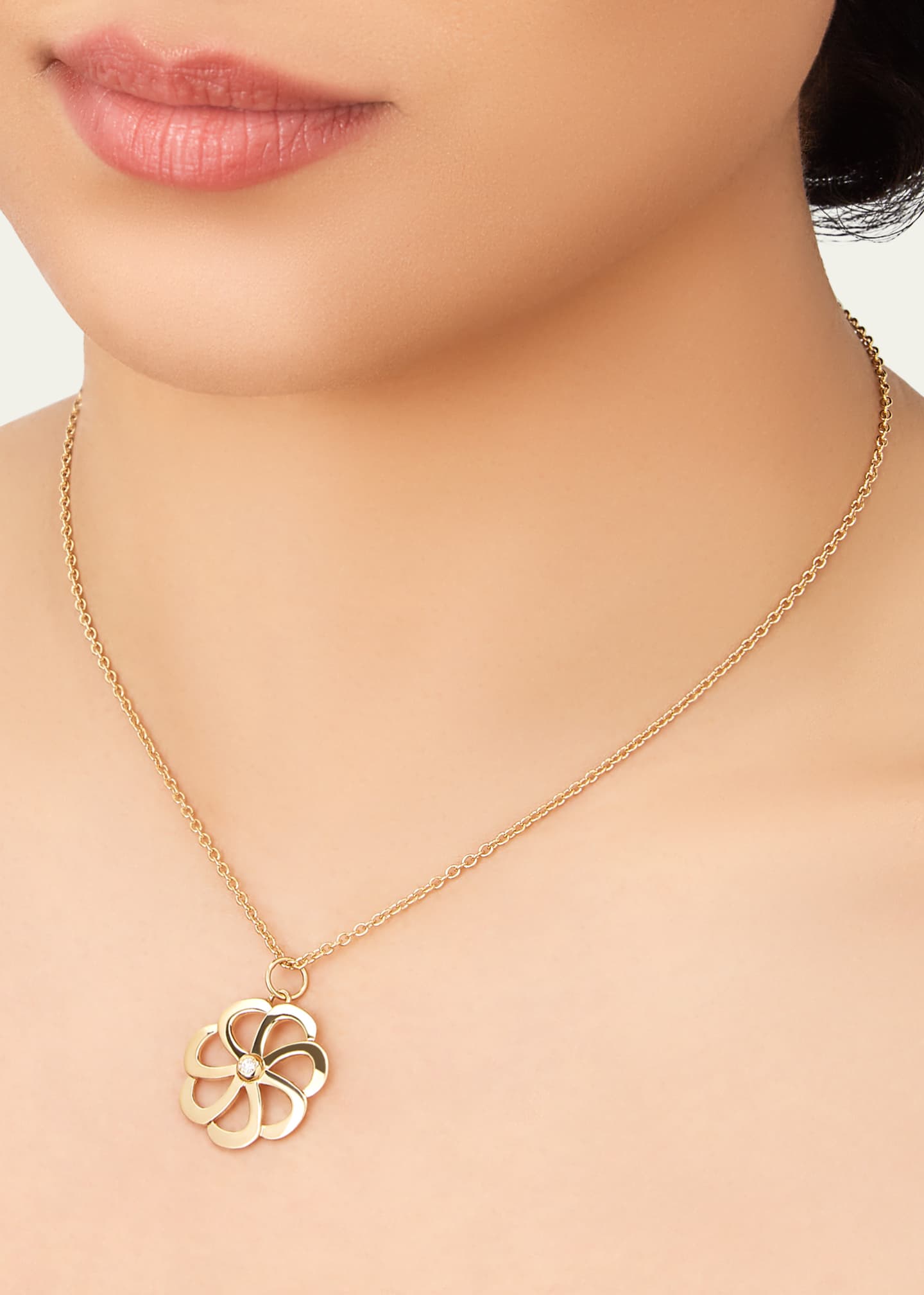 L. Klein 18k Gold Flora Diamond Pendant Necklace - Bergdorf Goodman