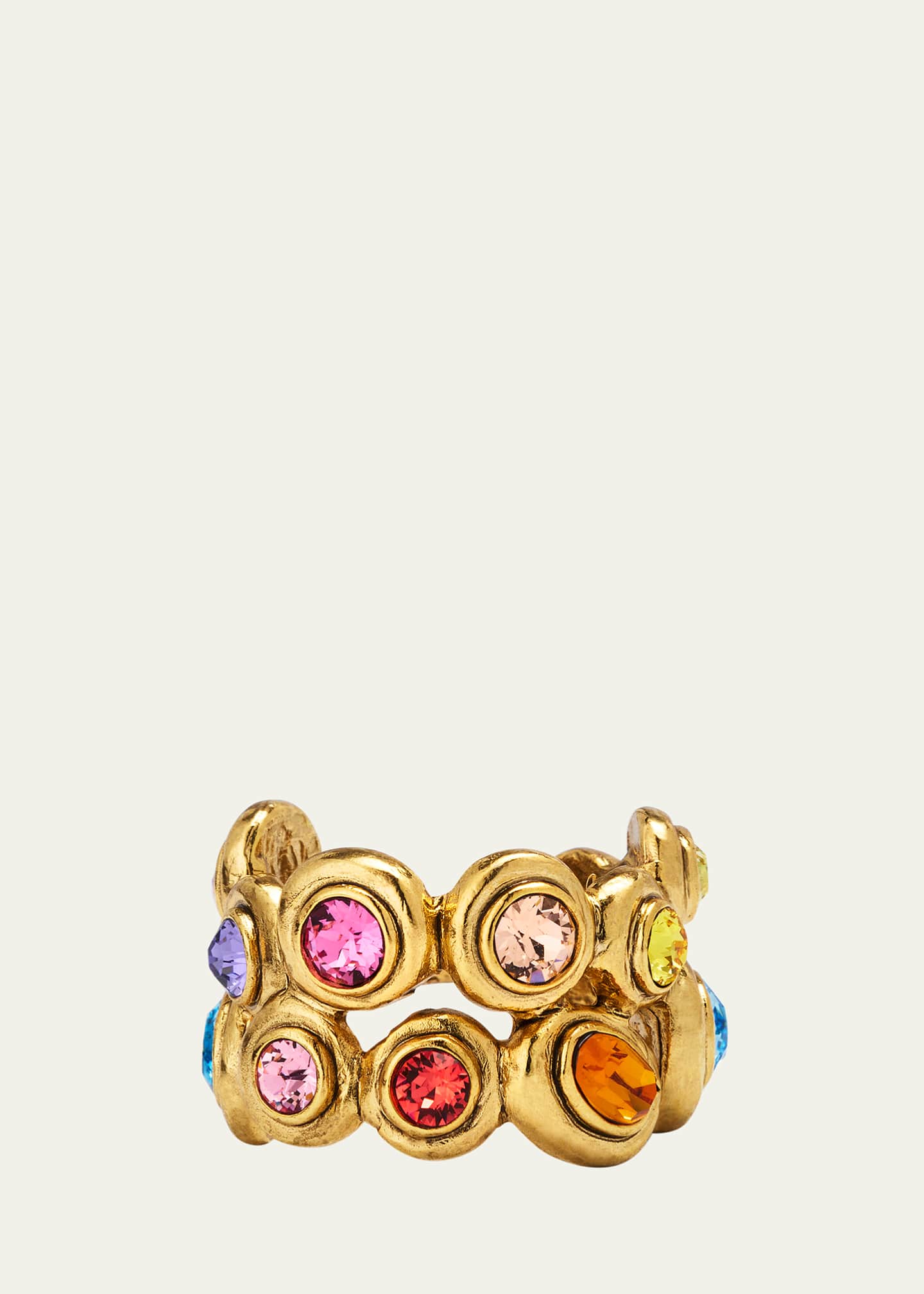 Oscar de la Renta Crystal Gumdrop Double Ring - Bergdorf Goodman