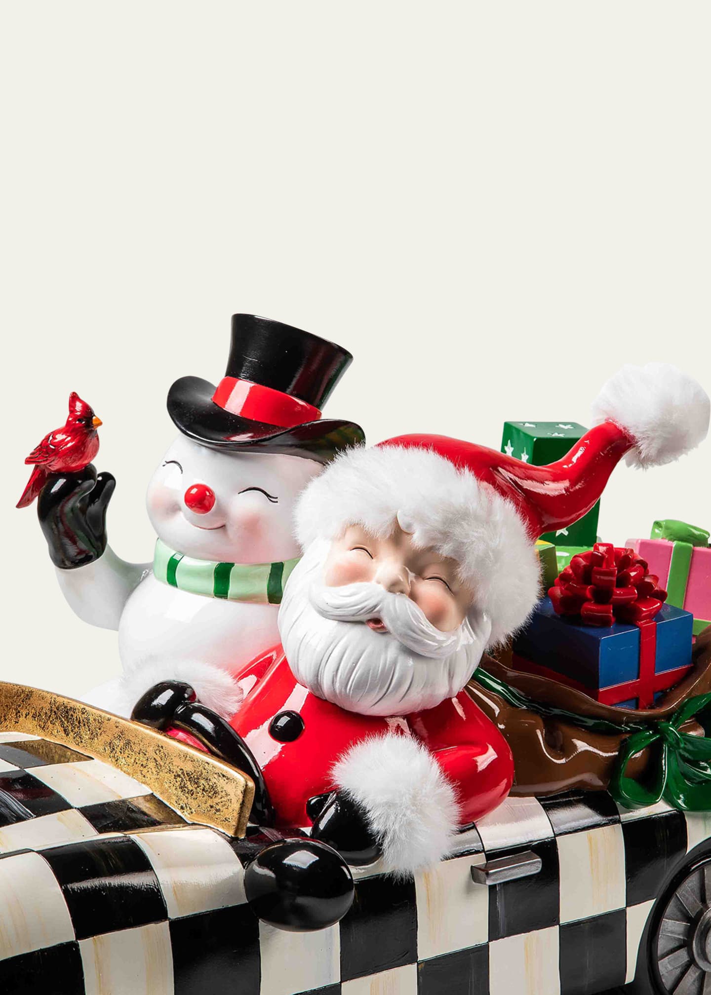 MacKenzie-Childs Granny Kitsch Special Delivery Santa in Car Trophy ...