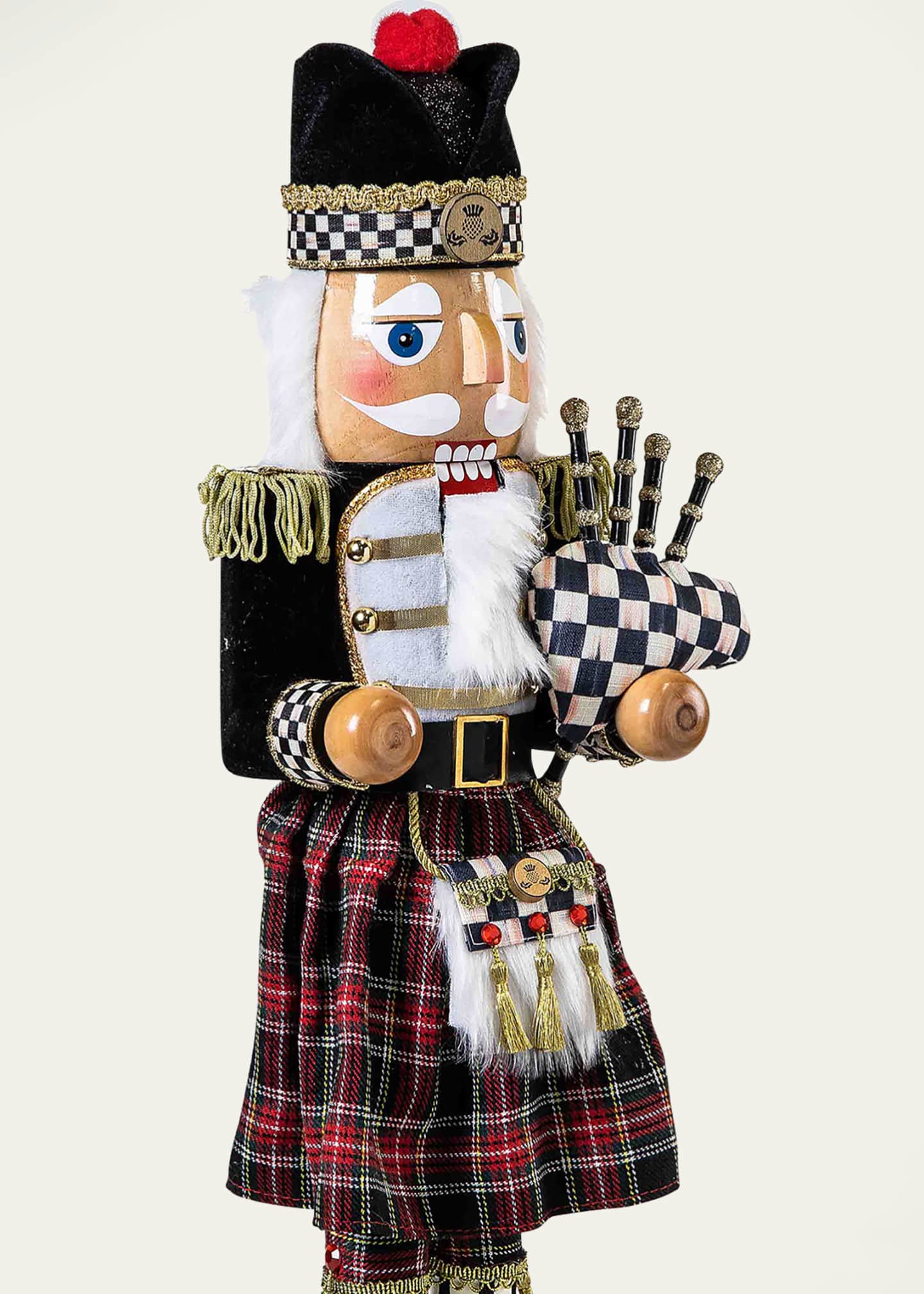MacKenzie-Childs Tartastic Bagpiper Nutcracker - Bergdorf Goodman
