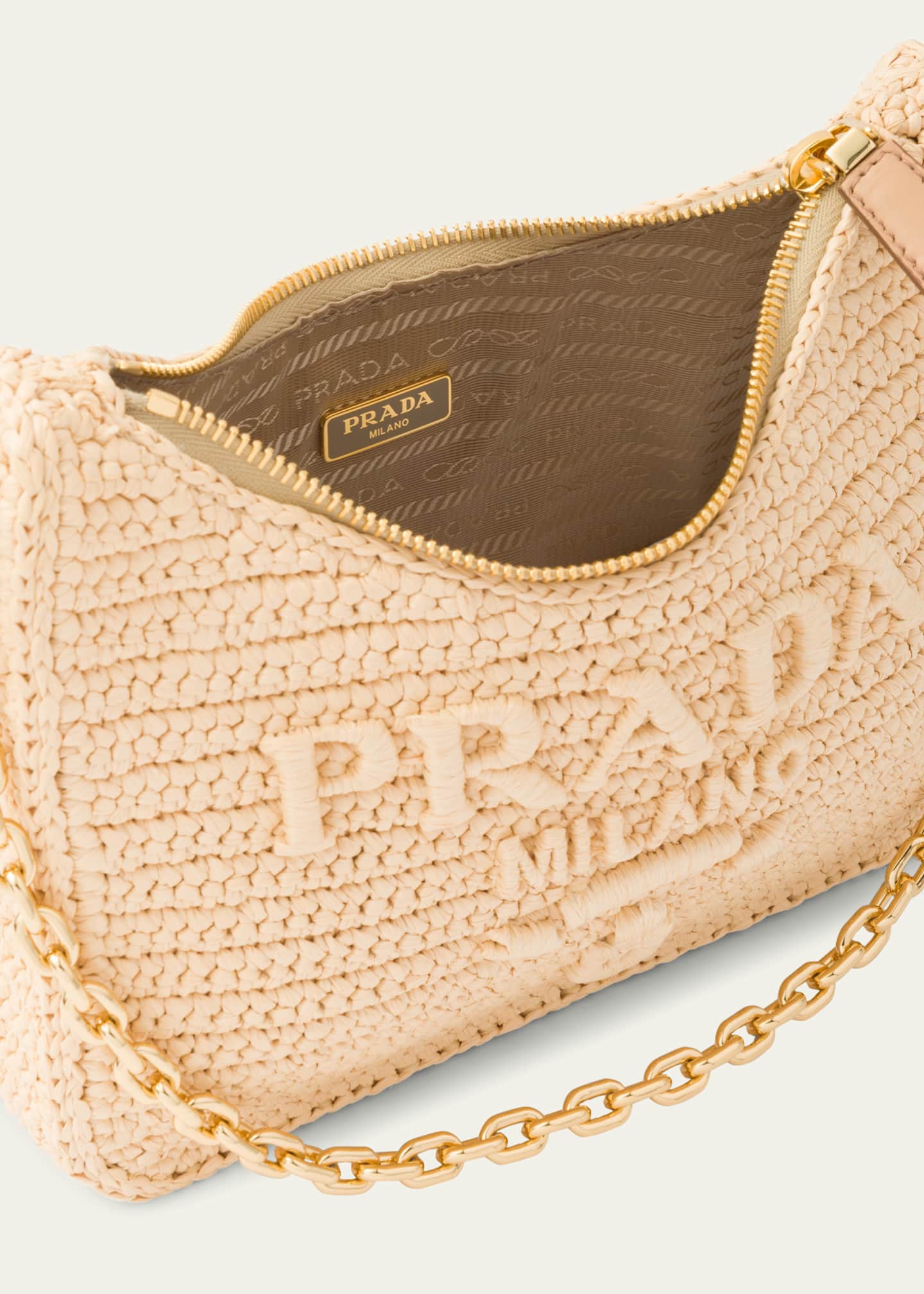 Prada Raffia Mini Hobo Bag - Bergdorf Goodman