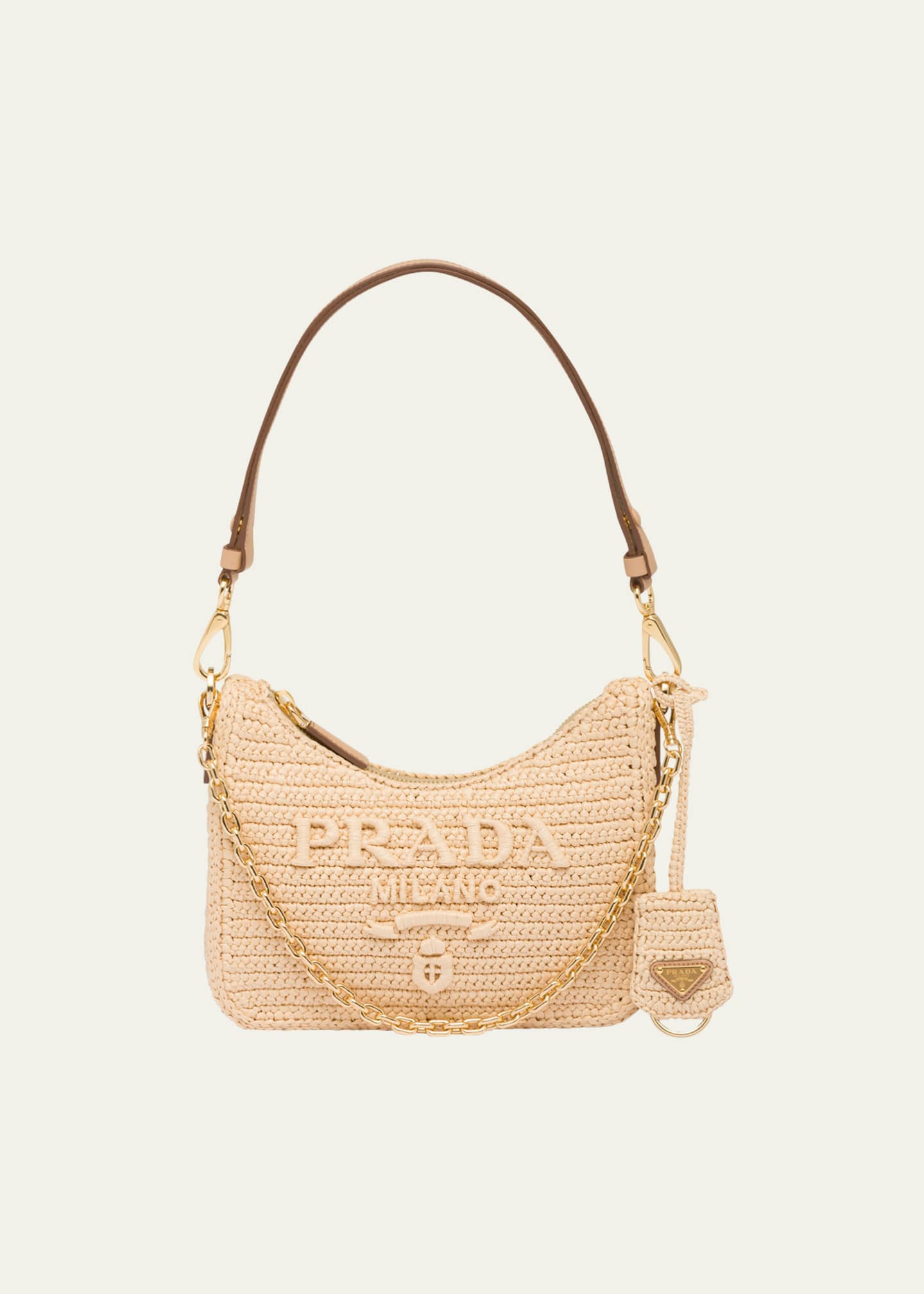 Prada Raffia Mini Hobo Bag - Bergdorf Goodman