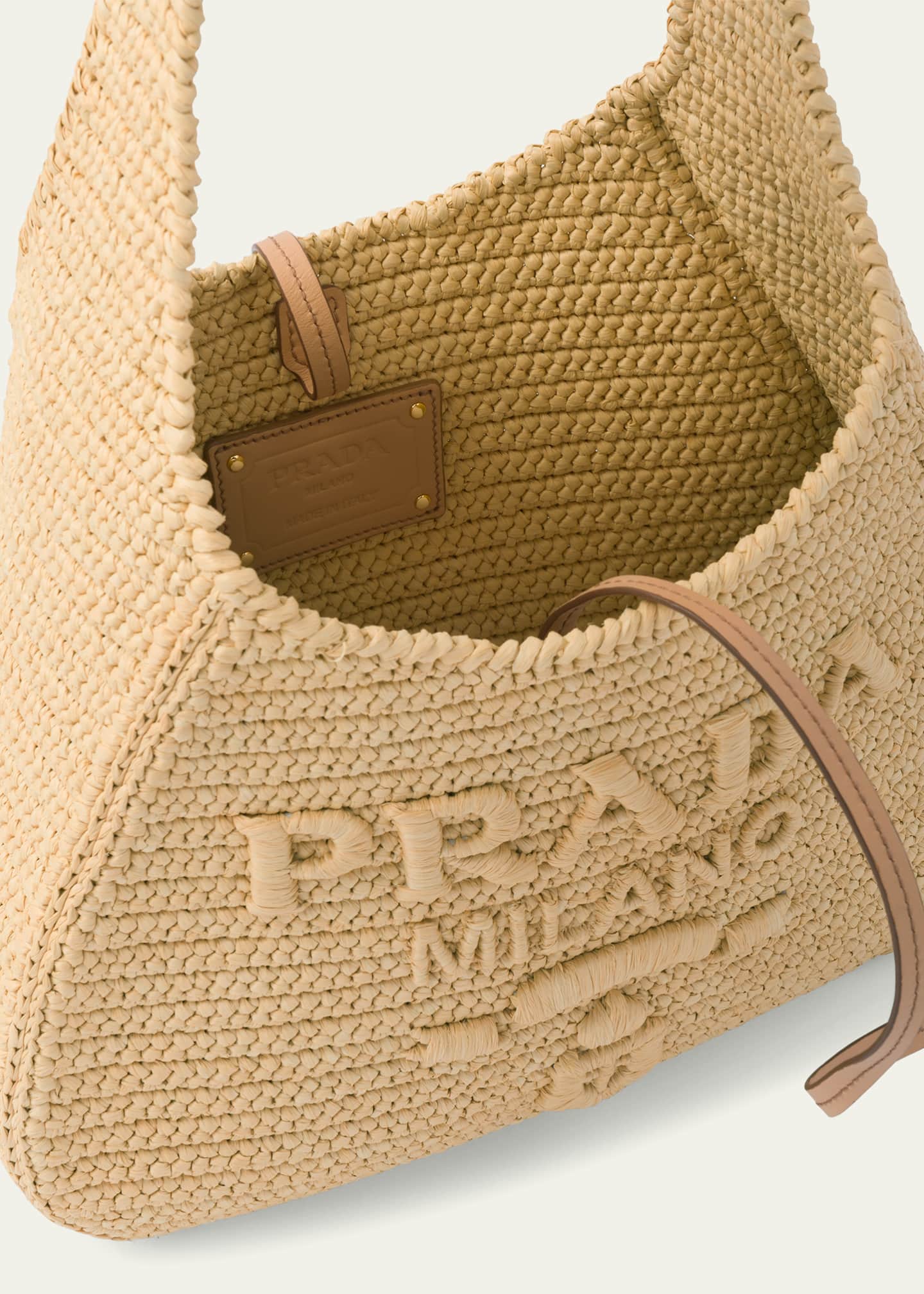Prada Raffia Hobo Bag - Bergdorf Goodman
