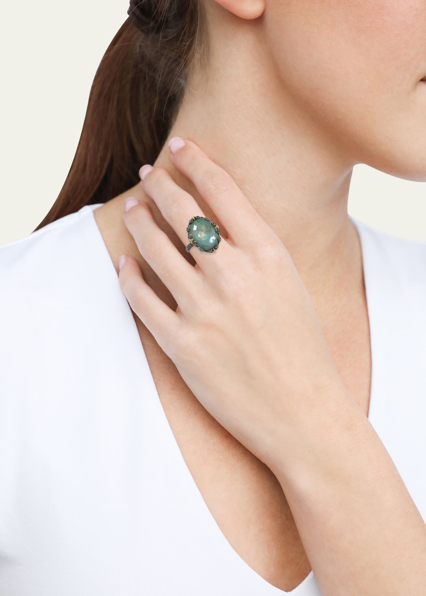 Armenta Oval Emerald Statement Ring with Crivelli Diamonds - Bergdorf ...