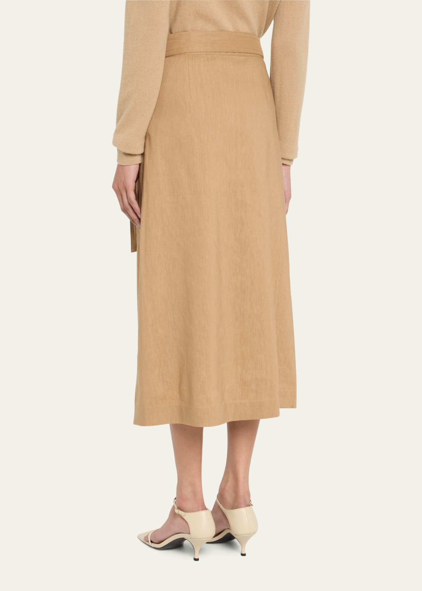Vince Buckle Wrap Midi Skirt - Bergdorf Goodman