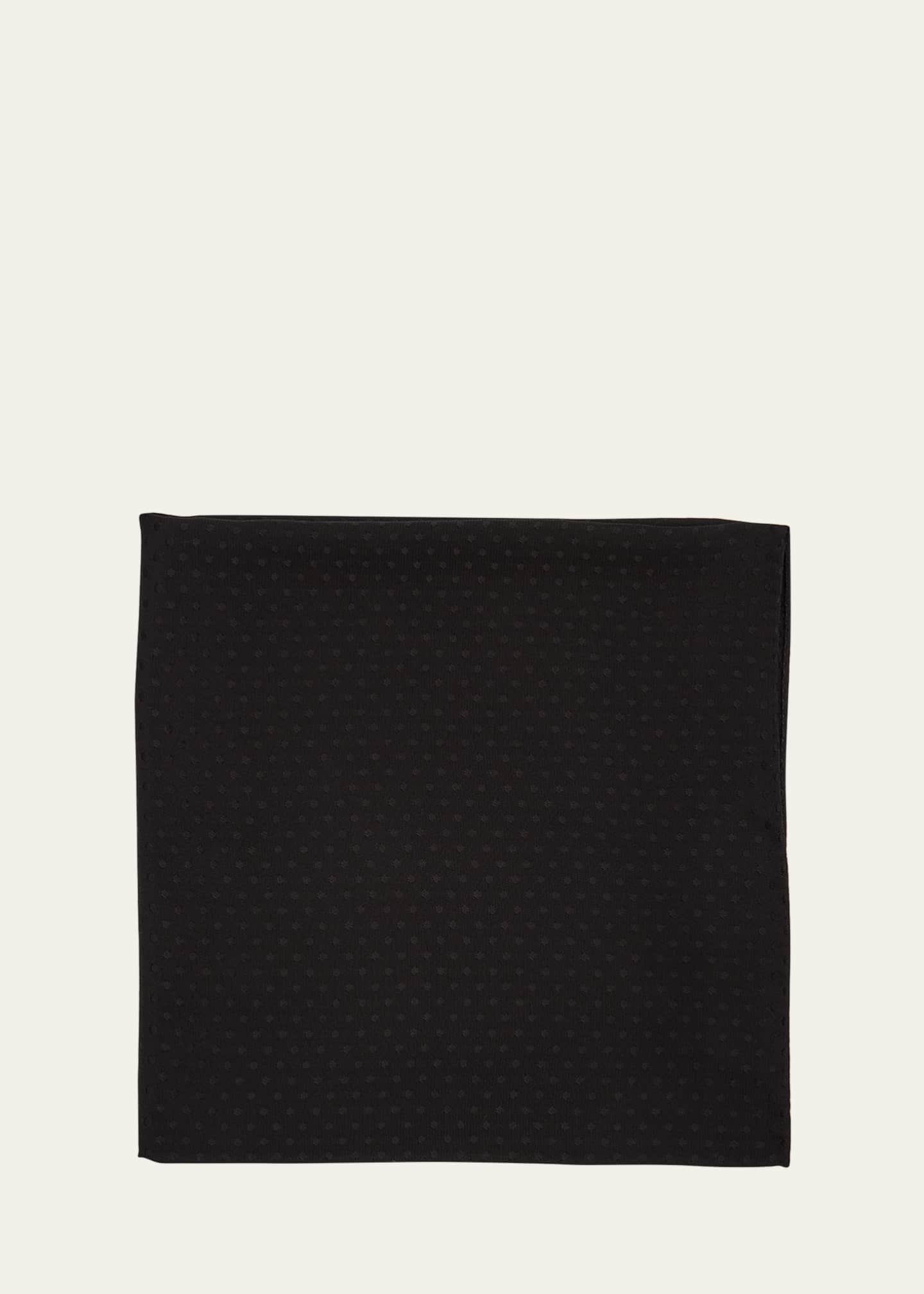 Tom Ford Mens Polka Dot Silk Pocket Square Bergdorf Goodman