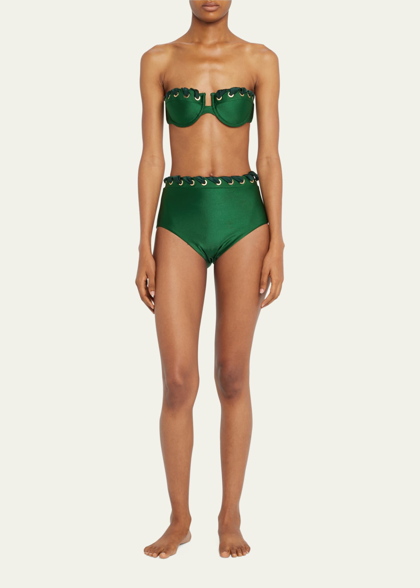Zimmermann Devi Eyelet High Waist Bikini Bottoms Bergdorf Goodman
