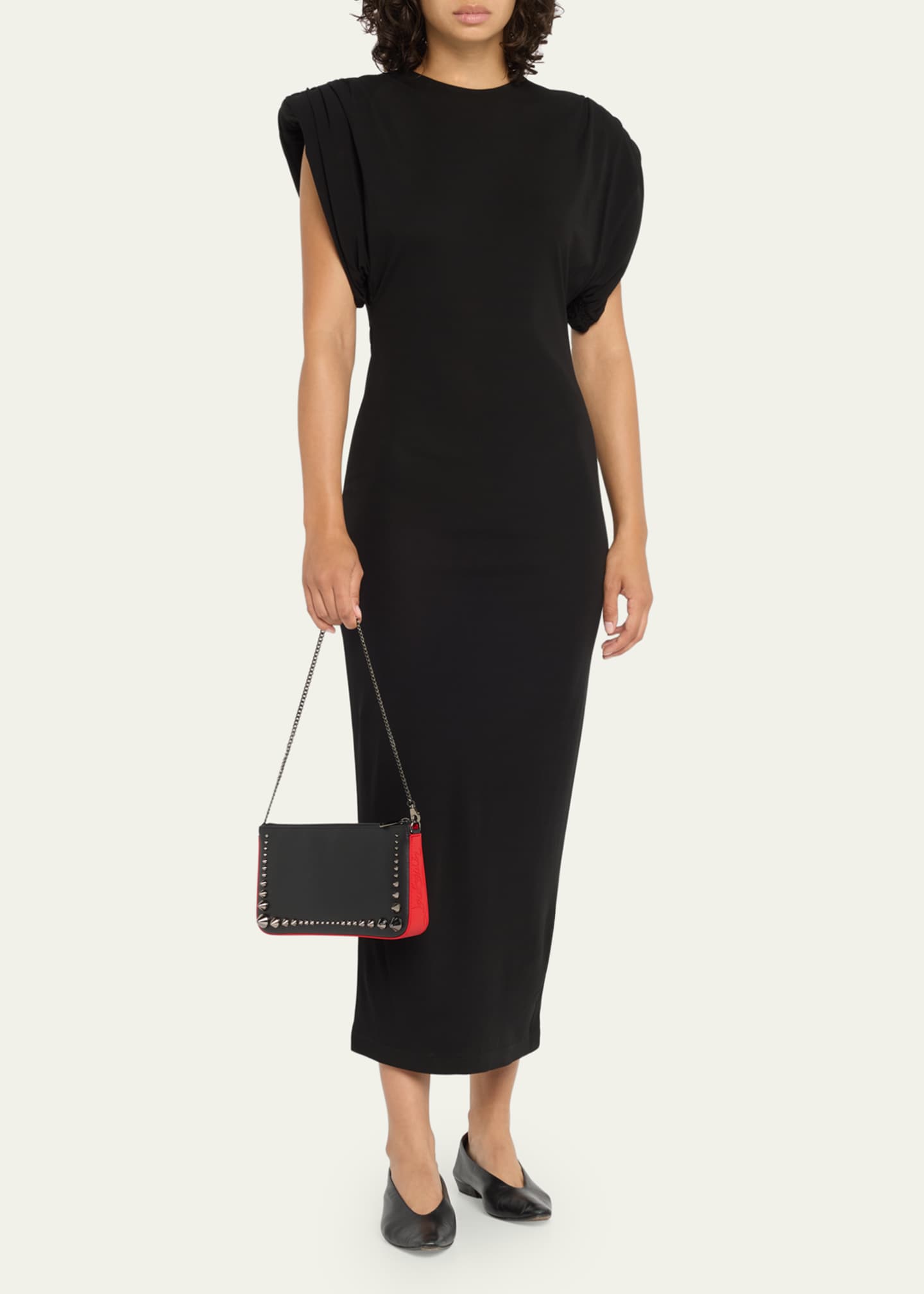 Christian Louboutin Loubila Spike Pouch Shoulder Bag - Bergdorf Goodman