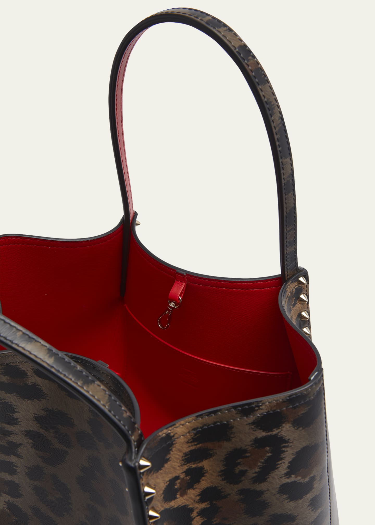 Christian Louboutin Cabarock Leopard-Print Spike Tote Bag - Bergdorf ...