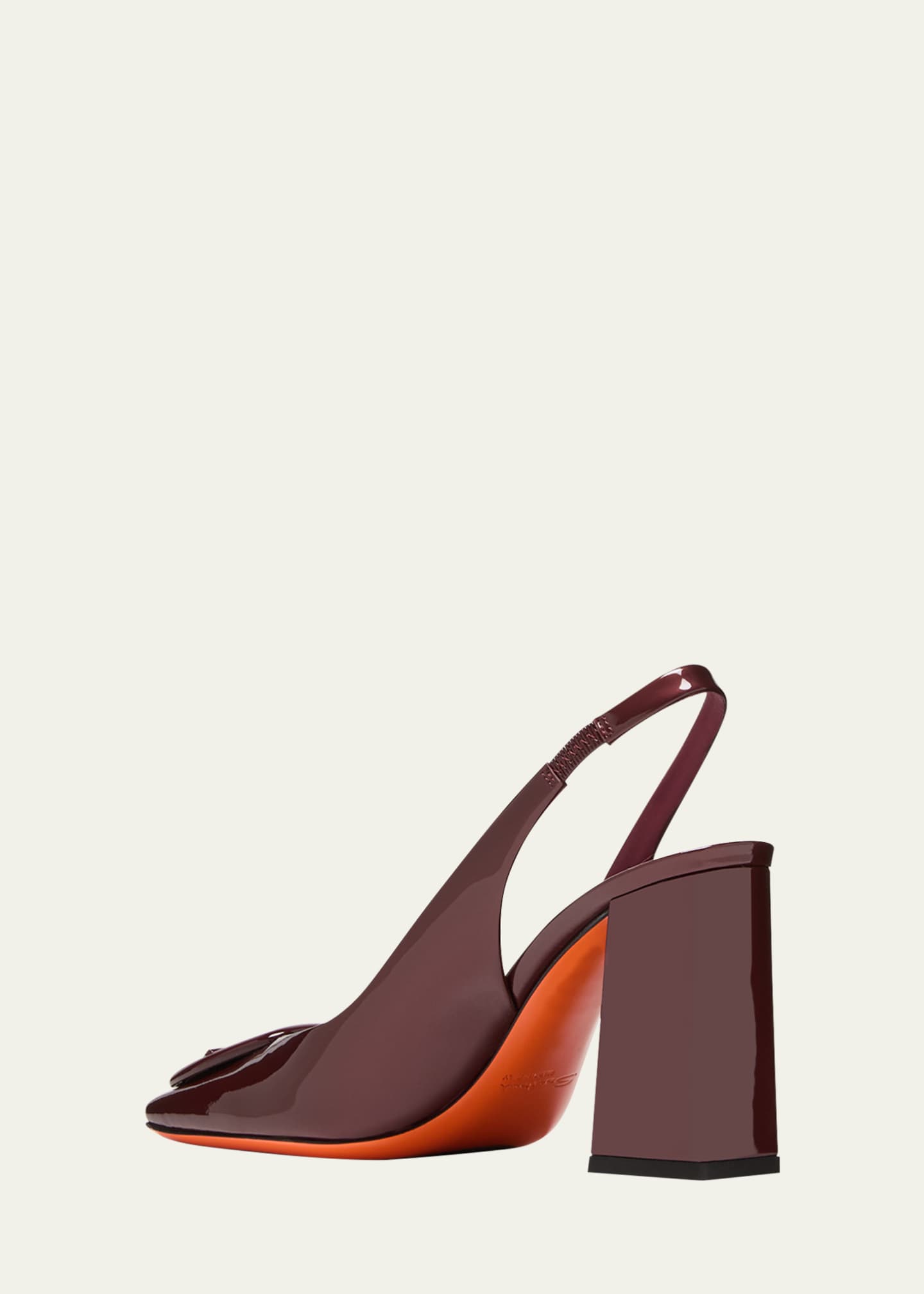 Santoni Peaches Patent Buckle Slingback Pumps - Bergdorf Goodman