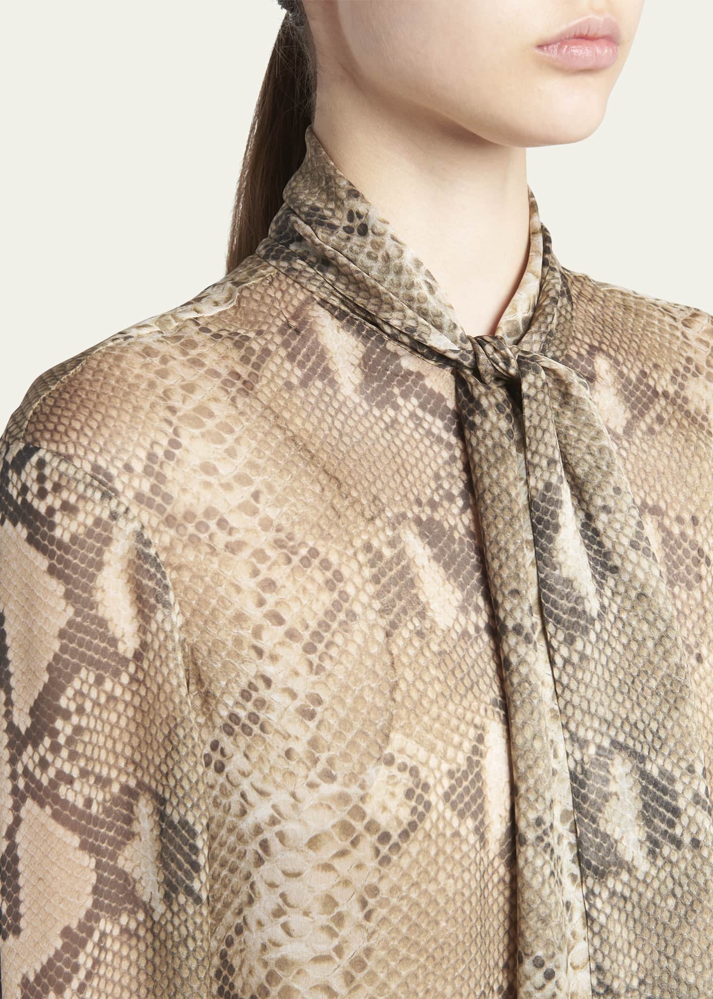 Stella McCartney Phyton Snake Print Asymmetric Dress - Bergdorf Goodman