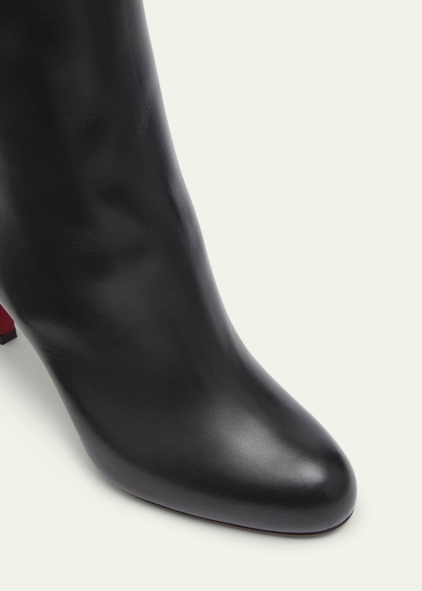 Christian Louboutin Pumppie Botta Red Sole Leather Knee-High Boots ...