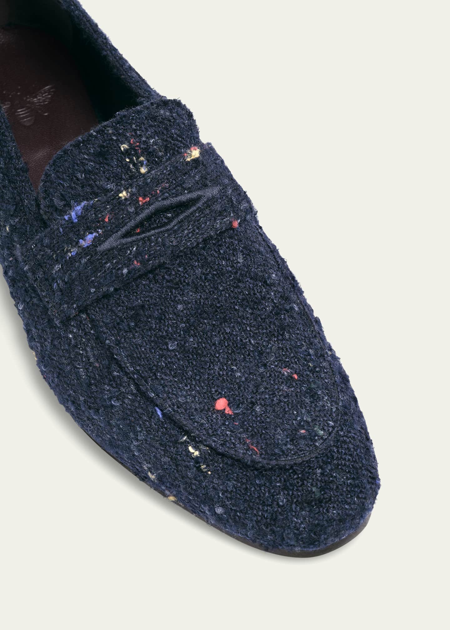 Bougeotte Flaneur Wooly Penny Loafers - Bergdorf Goodman