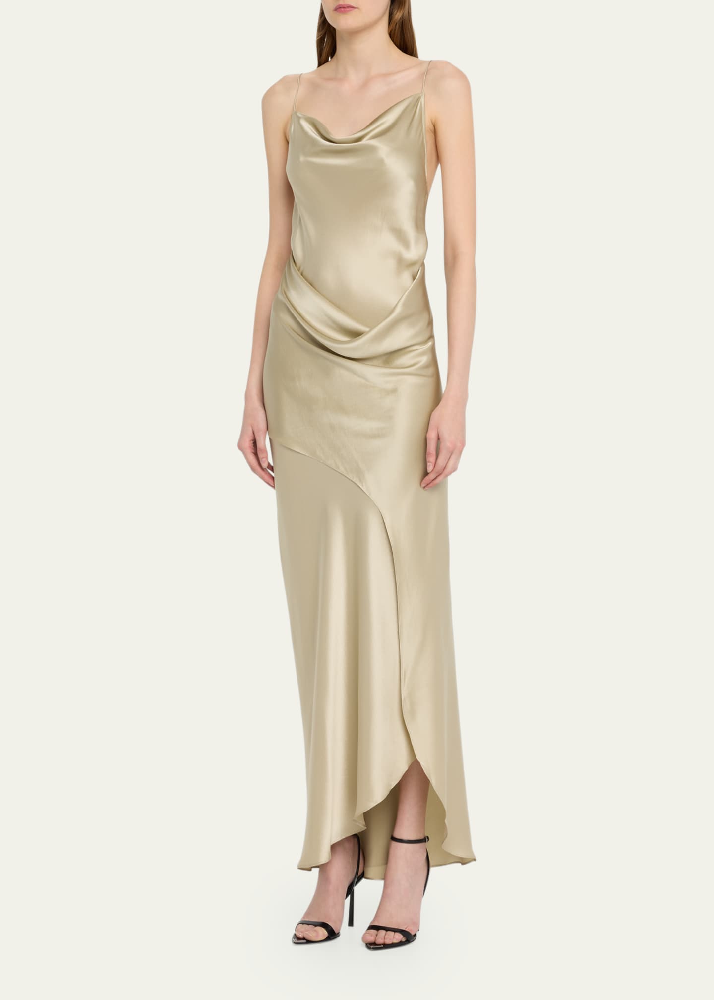 Christopher Esber Verdant Falls Draped Silk Dress - Bergdorf Goodman