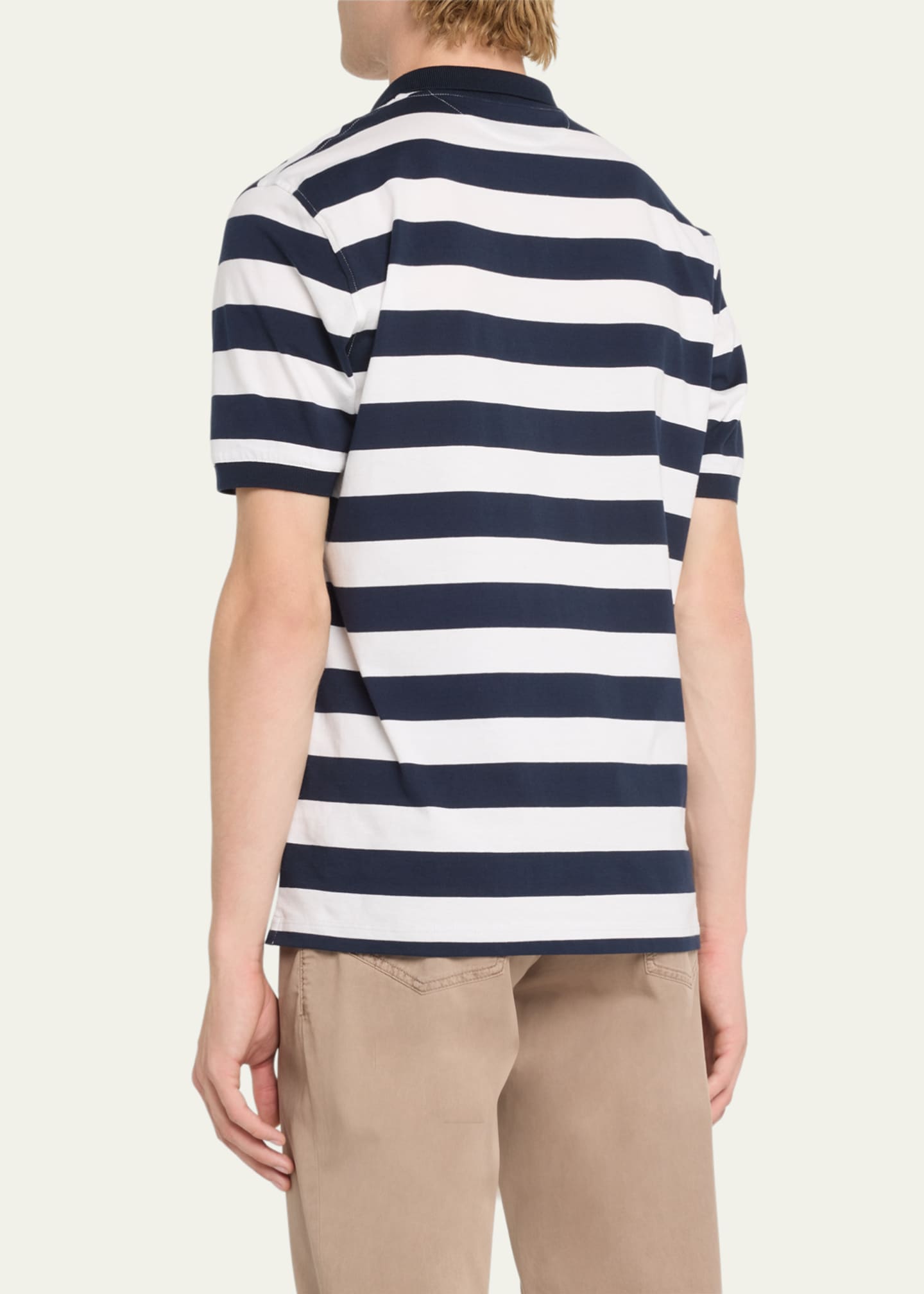 Brunello Cucinelli Men's Slim Fit Stripe Polo Shirt - Bergdorf Goodman