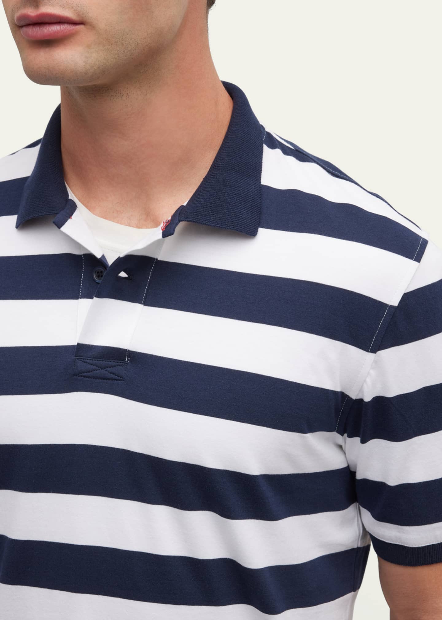 Brunello Cucinelli Men's Slim Fit Stripe Polo Shirt - Bergdorf Goodman