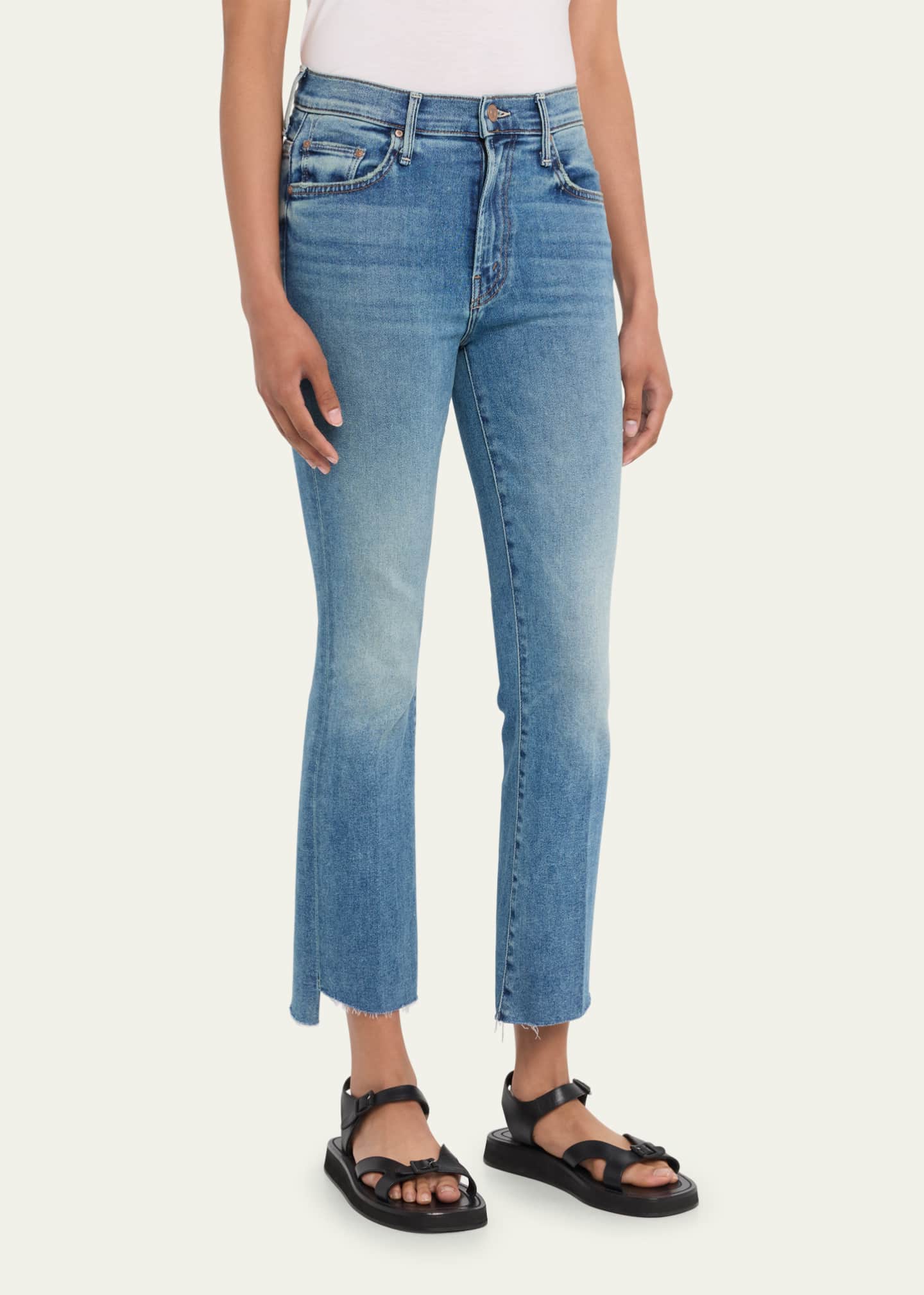 MOTHER The Insider Crop Step Fray Jeans - Bergdorf Goodman