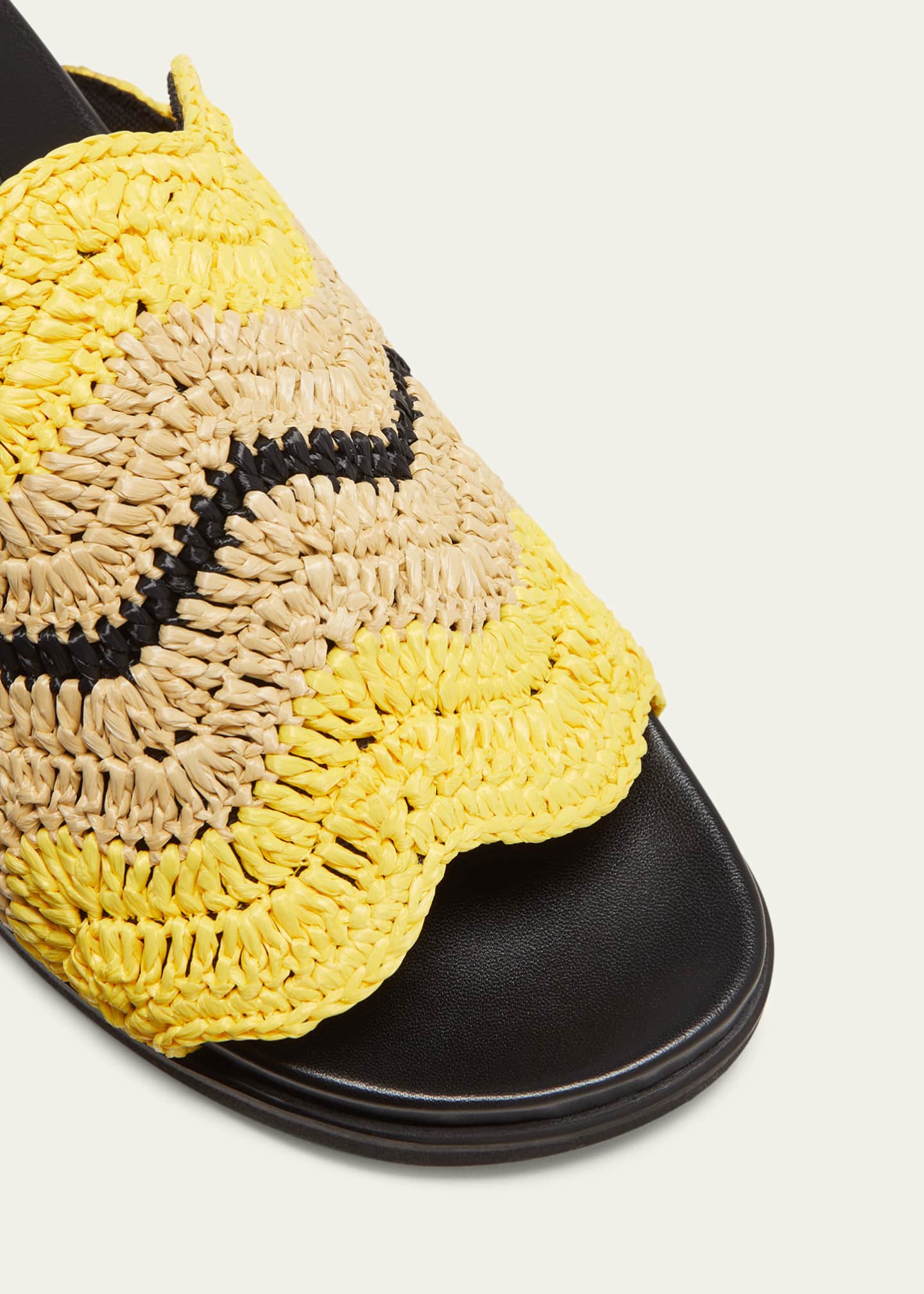 Marni Colorblock Woven Slide Sandals - Bergdorf Goodman