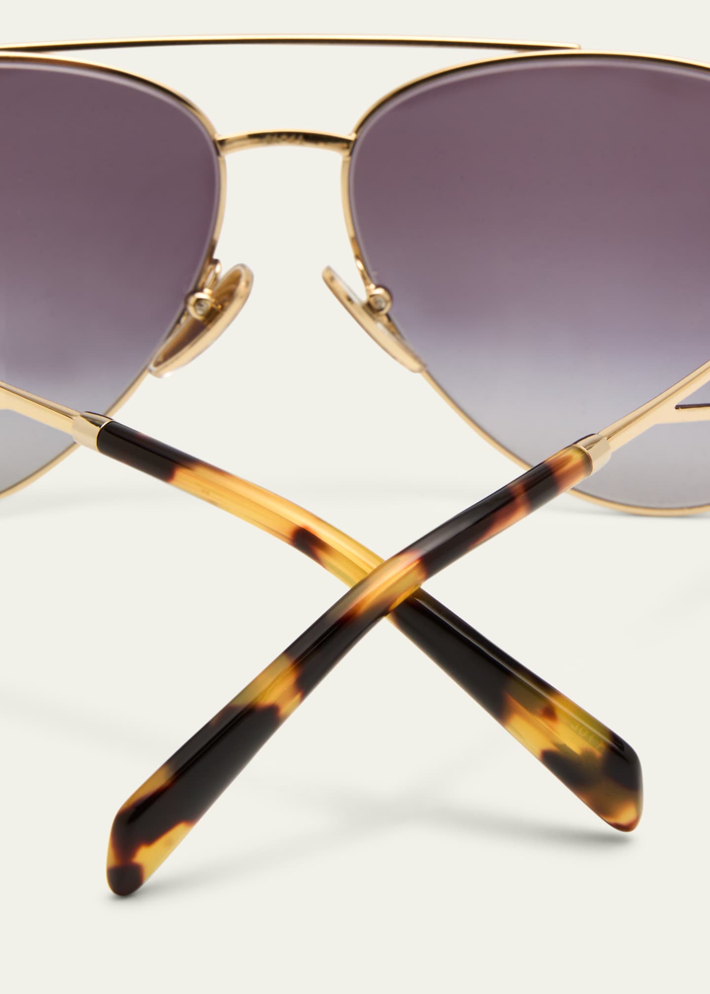 Prada PR 73ZS Steel & Acetate Aviator Sunglasses - Bergdorf Goodman