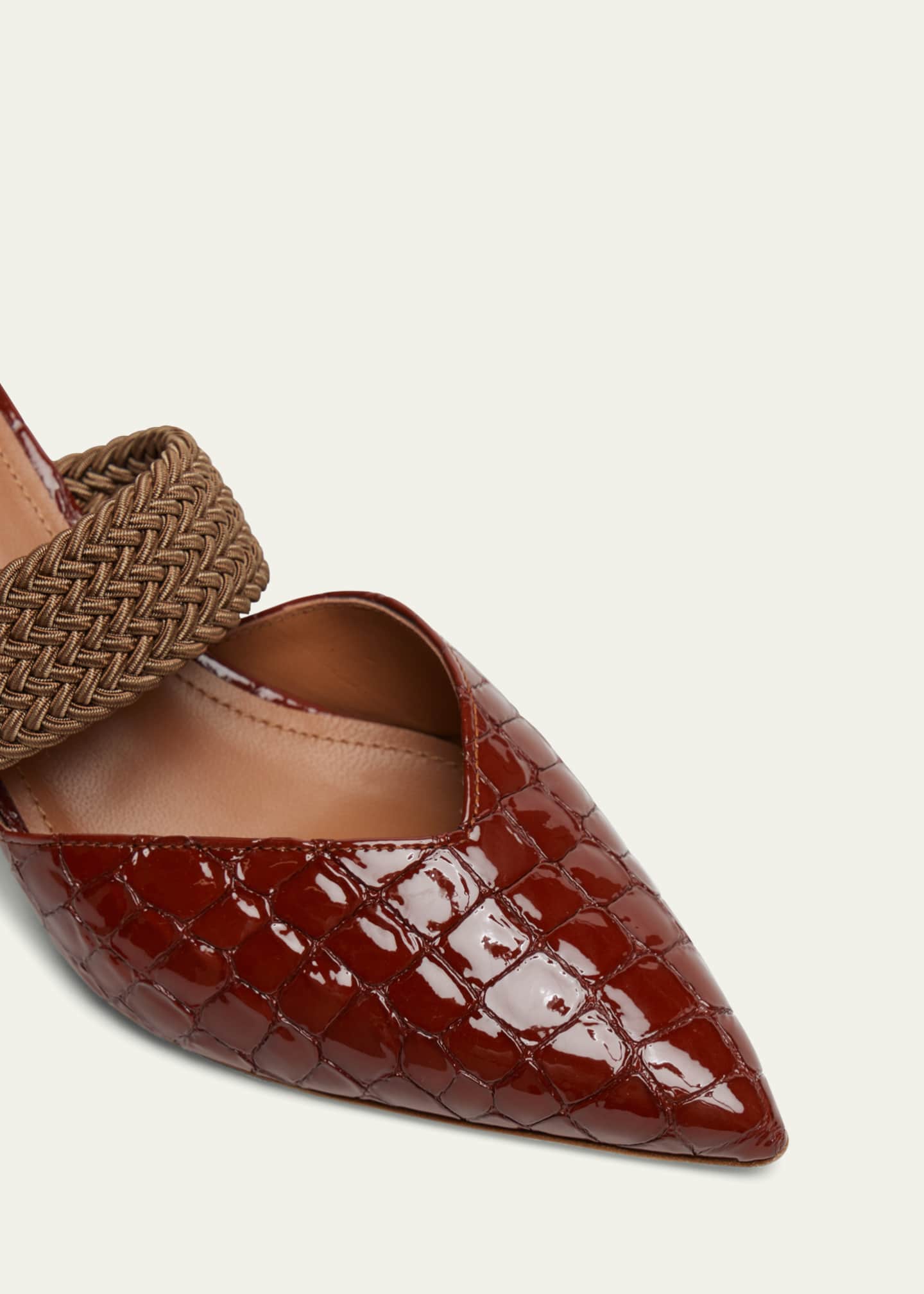 Malone Souliers Maisie Mock-Croc Leather Mules - Bergdorf Goodman