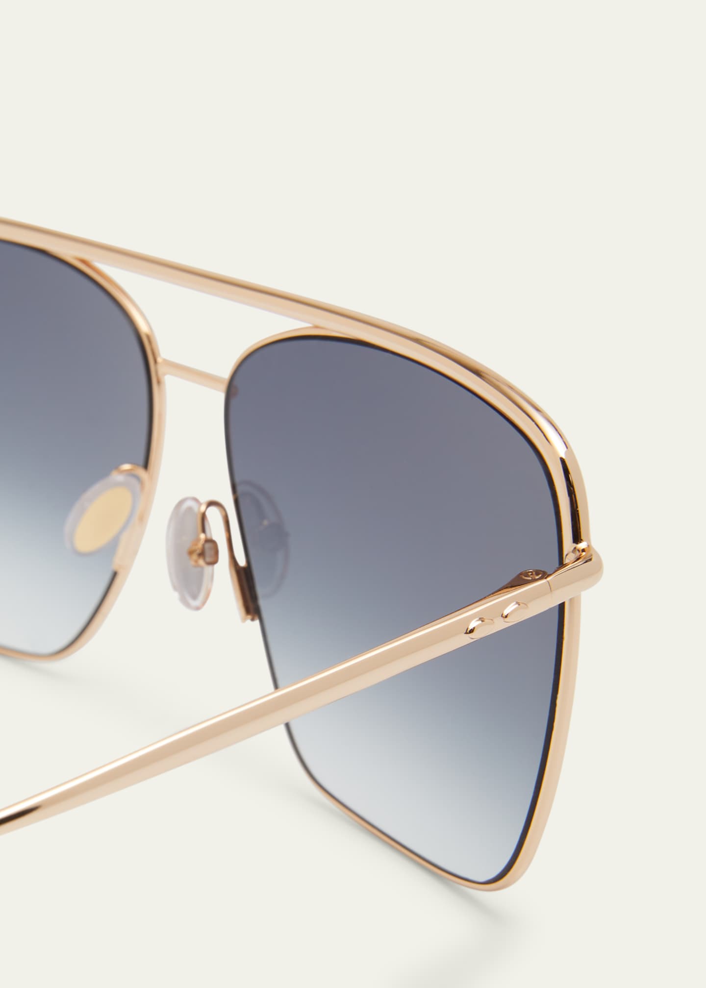 Isabel Marant Angular Stainless Steel Aviator Sunglasses - Bergdorf Goodman