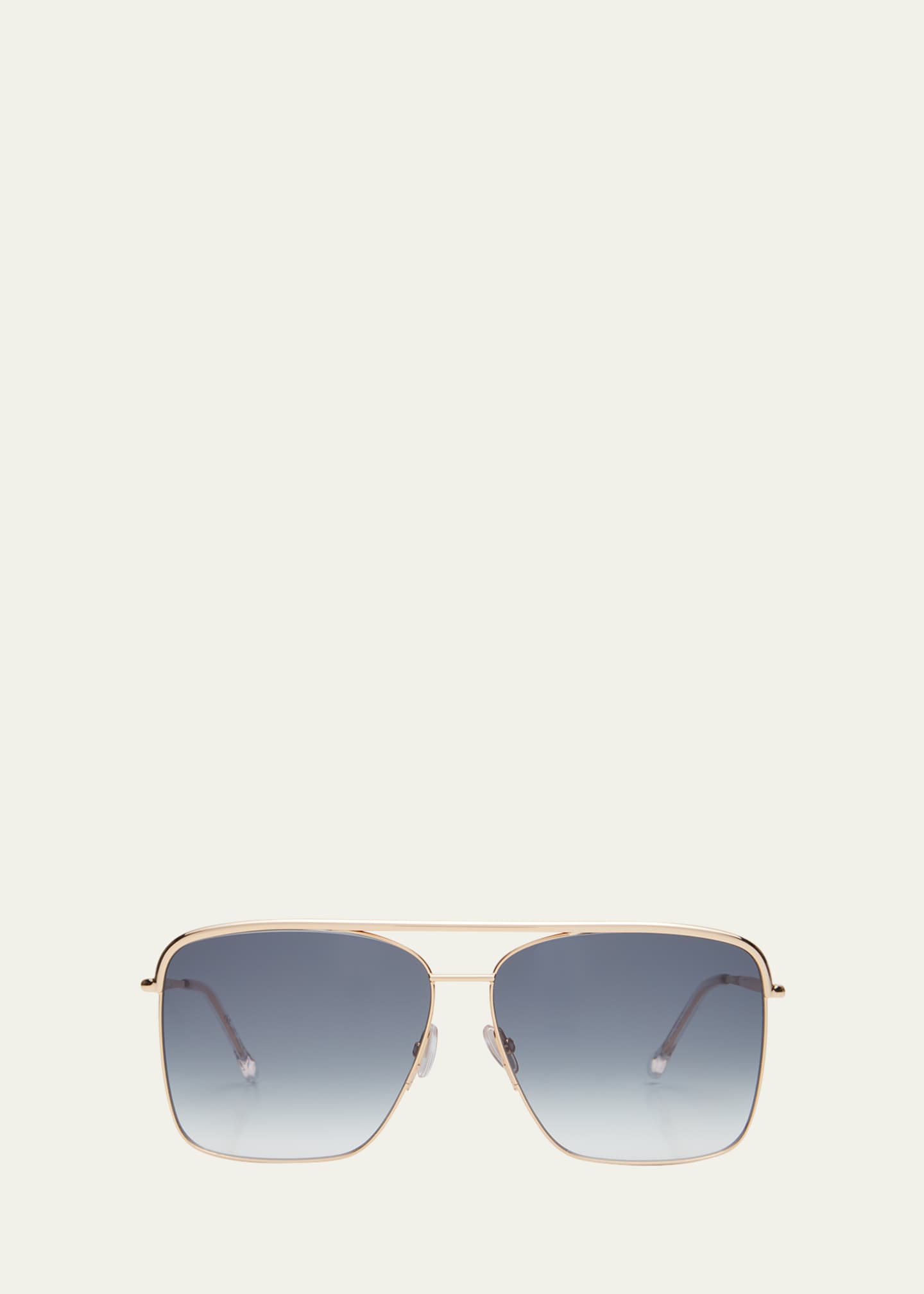 Isabel Marant Angular Stainless Steel Aviator Sunglasses - Bergdorf Goodman