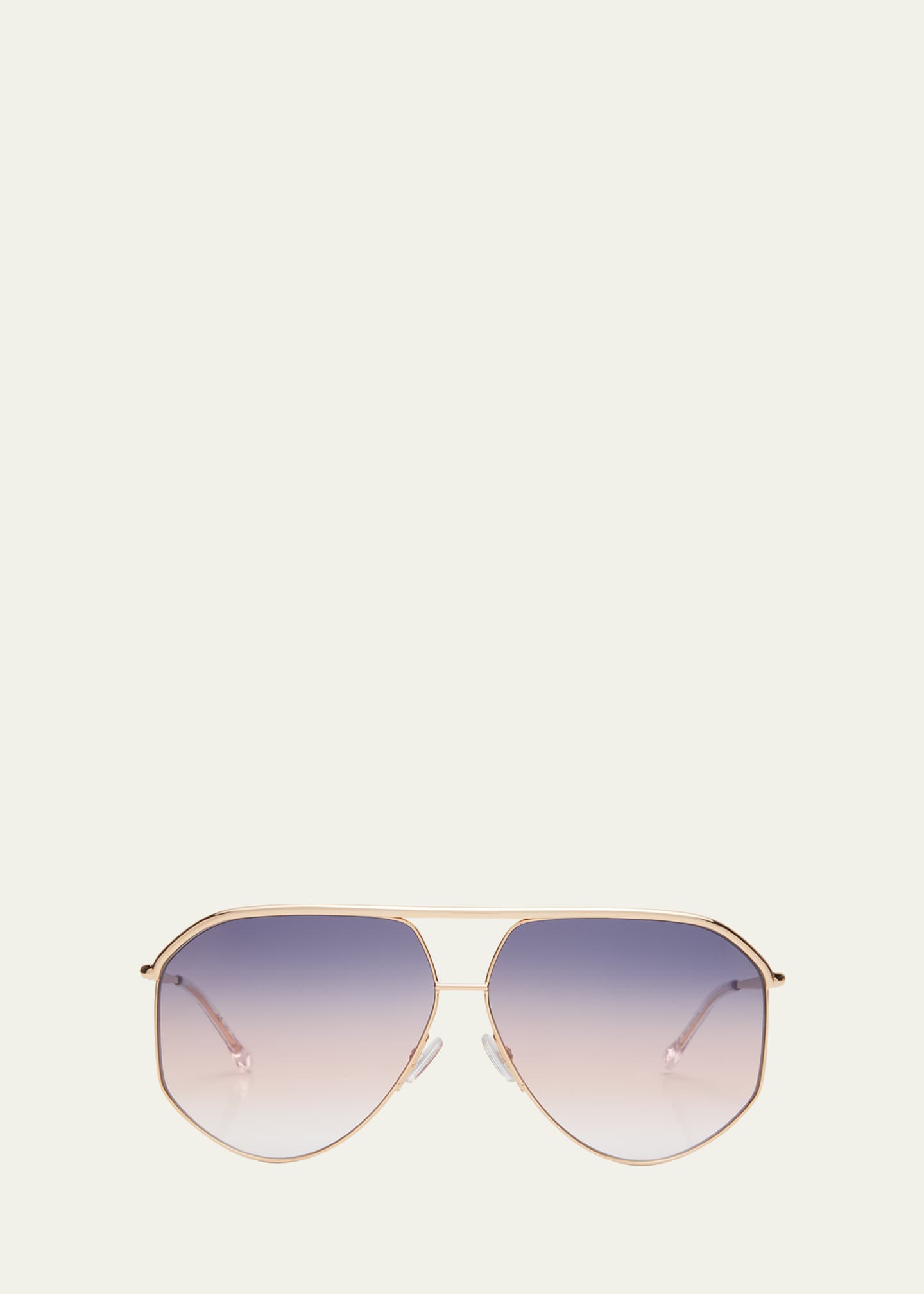 Isabel Marant Angular Stainless Steel Aviator Sunglasses - Bergdorf Goodman