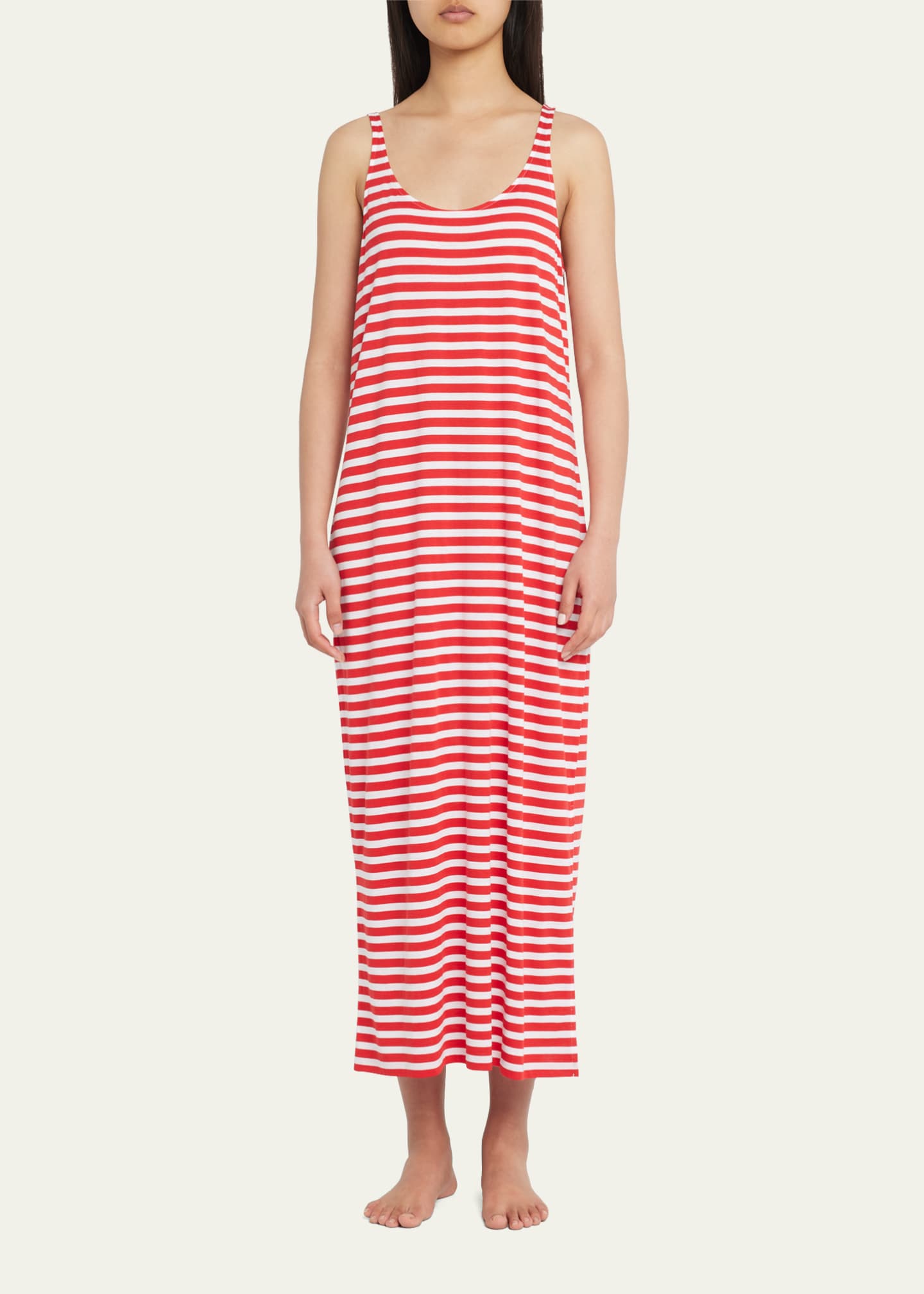 Hanro Laura Side-Slit Cotton-Modal Nightgown - Bergdorf Goodman