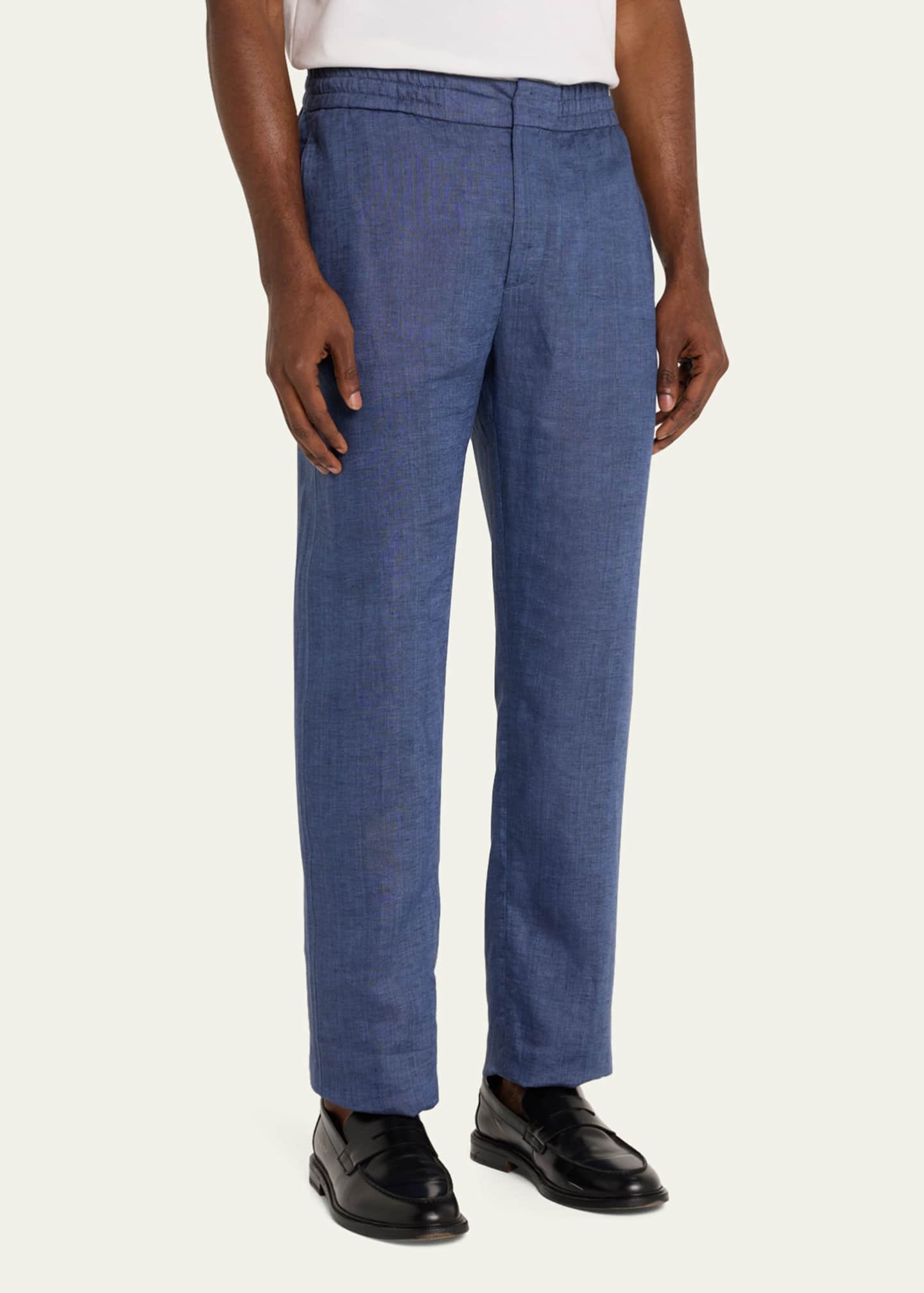 Loro Piana Men's Gadd Stretch Linen Pants - Bergdorf Goodman