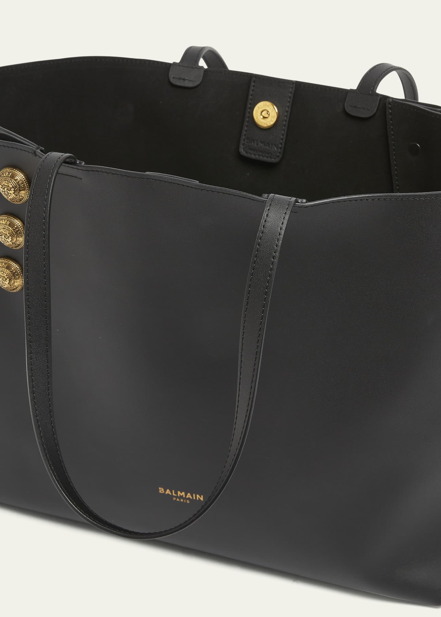 Balmain Embleme Shopper Tote Bag in Smooth Leather - Bergdorf Goodman