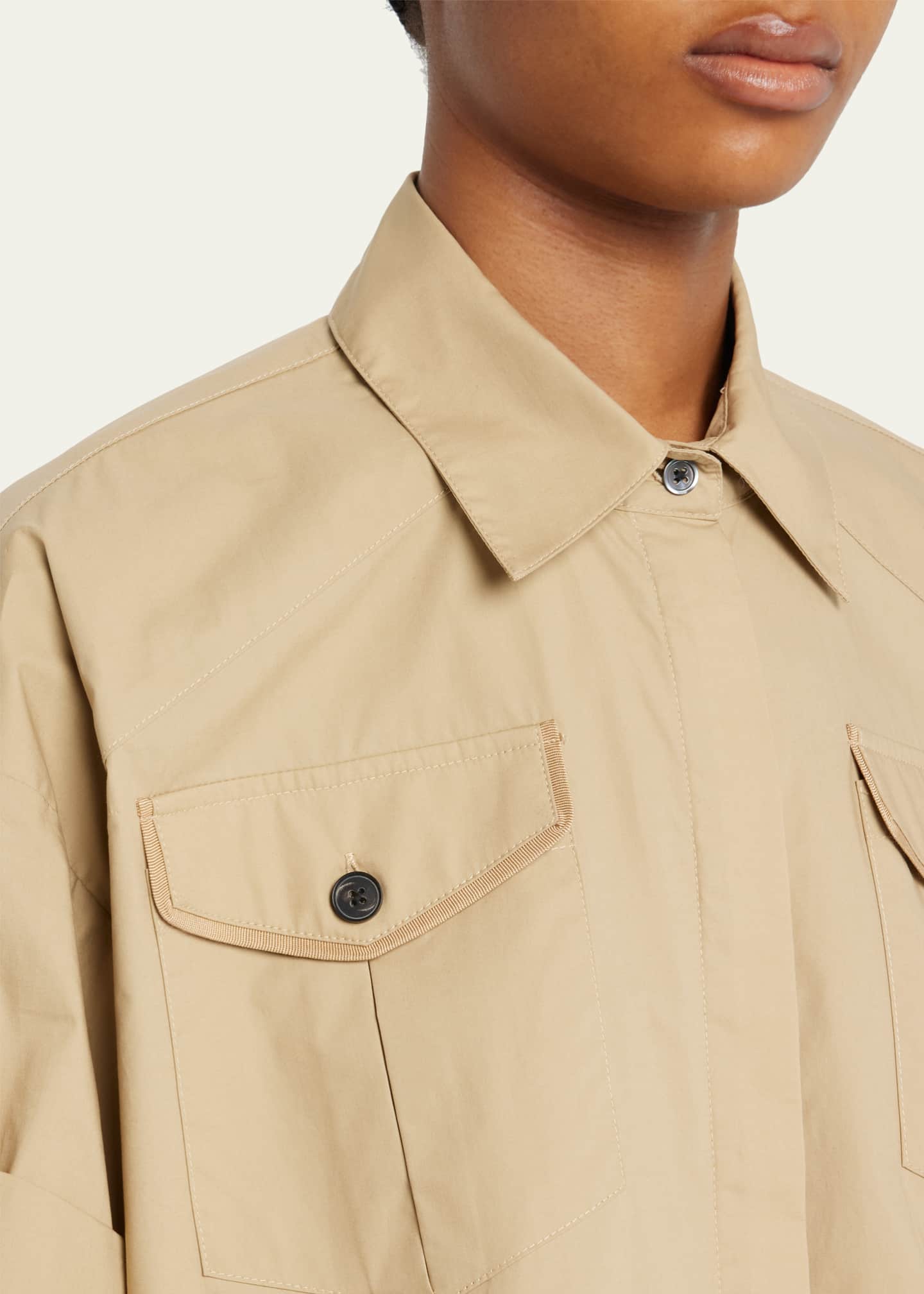 Co Cotton Utility Shirt with Rolled Cuffs - Bergdorf Goodman