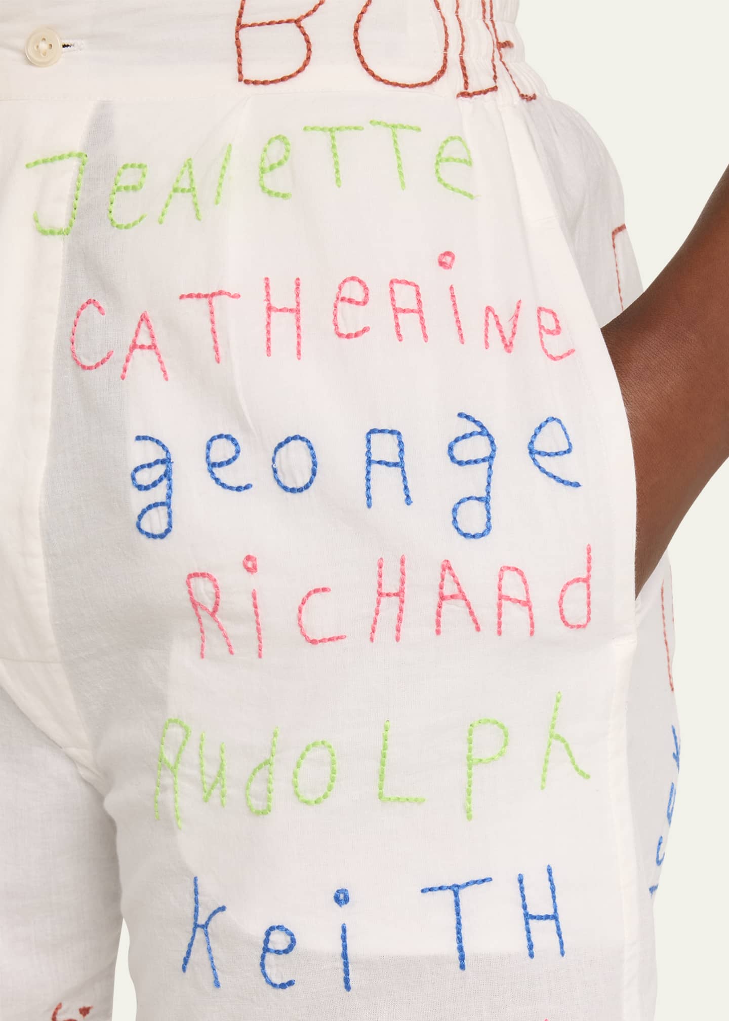 Bode Familial Hall Embroidered Boxers - Bergdorf Goodman